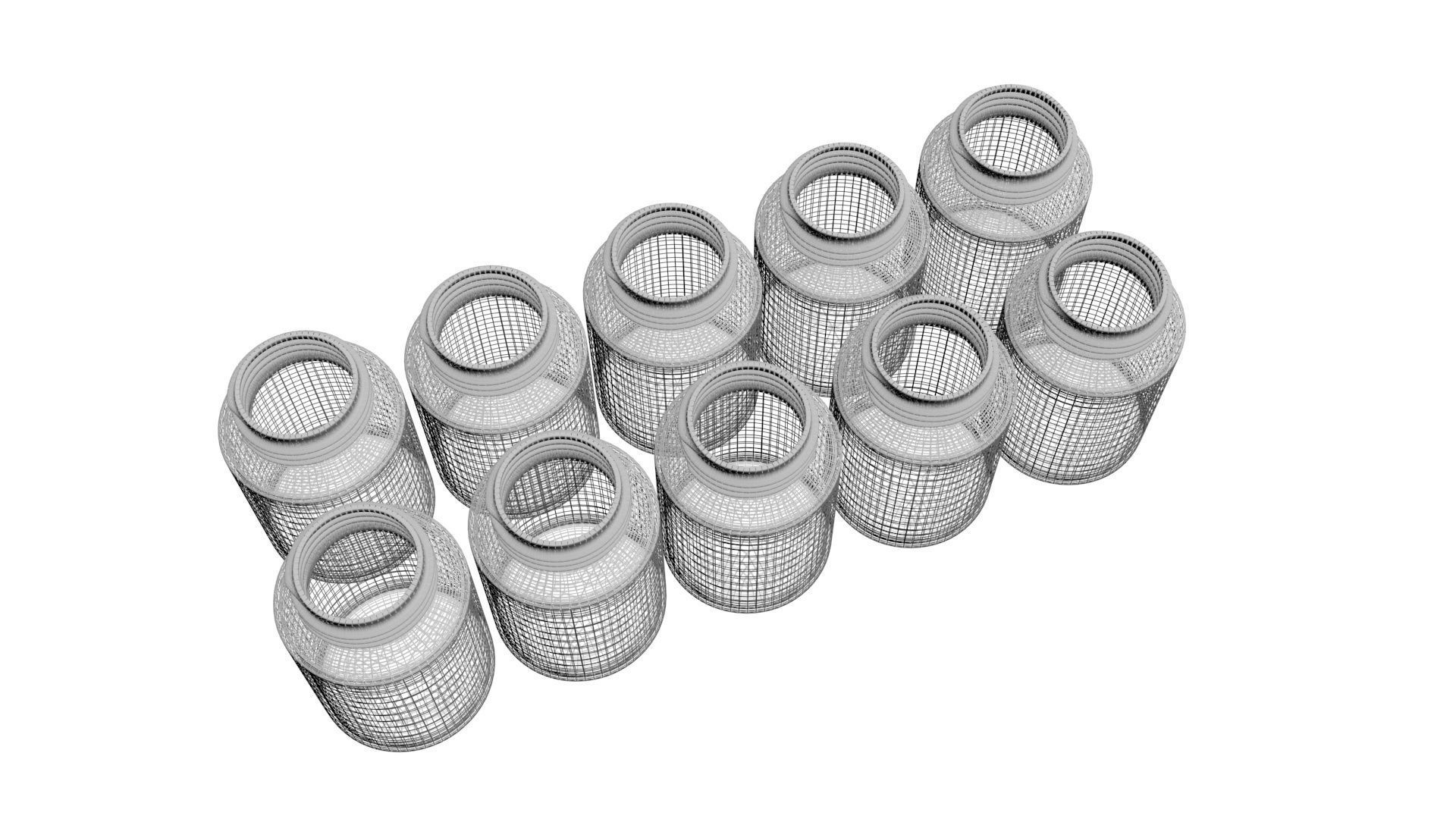 Plastic Pills Bottles Set 3D model | CGTrader