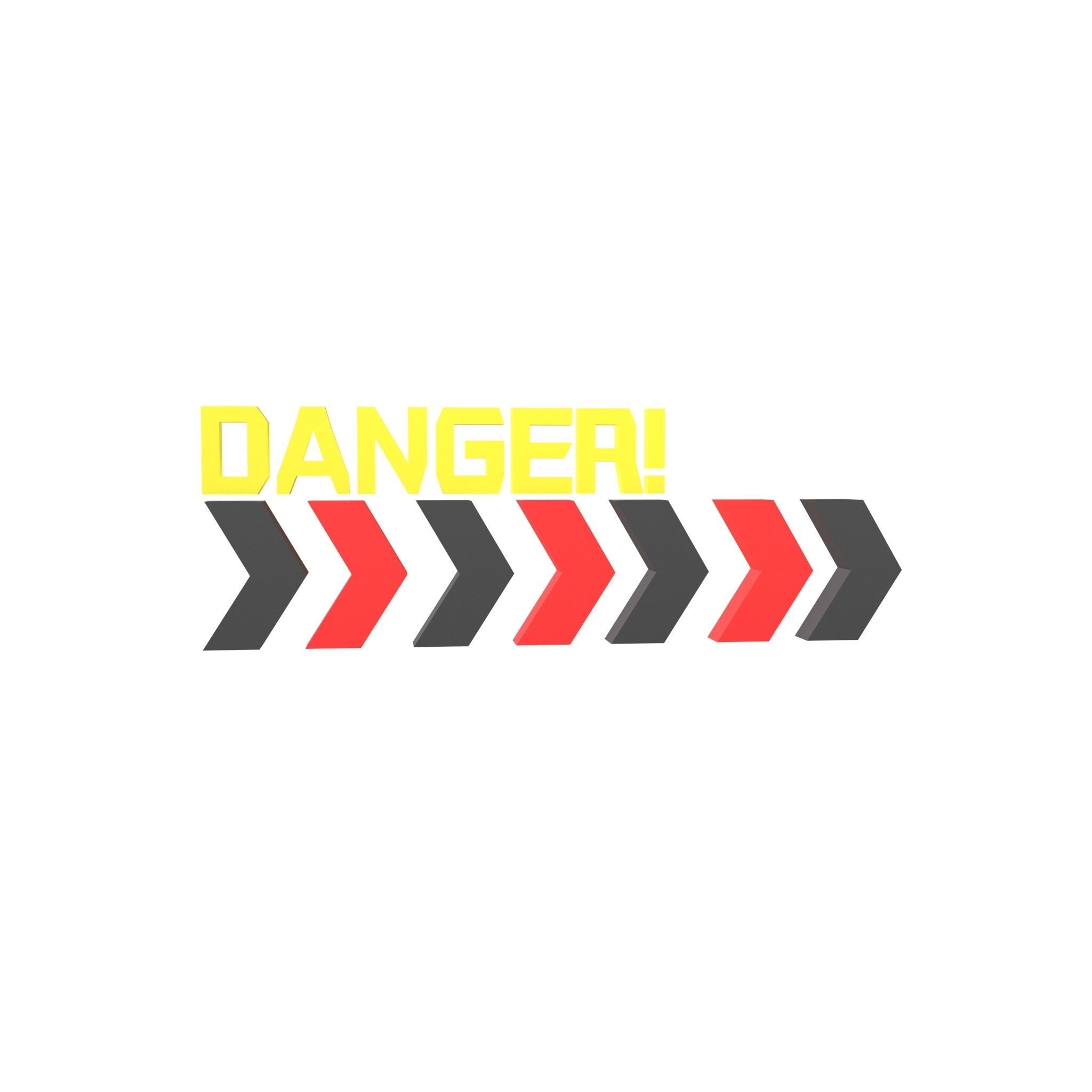 3D model Cyberpunk Future Danger Sign v2 002 VR / AR / low-poly | CGTrader