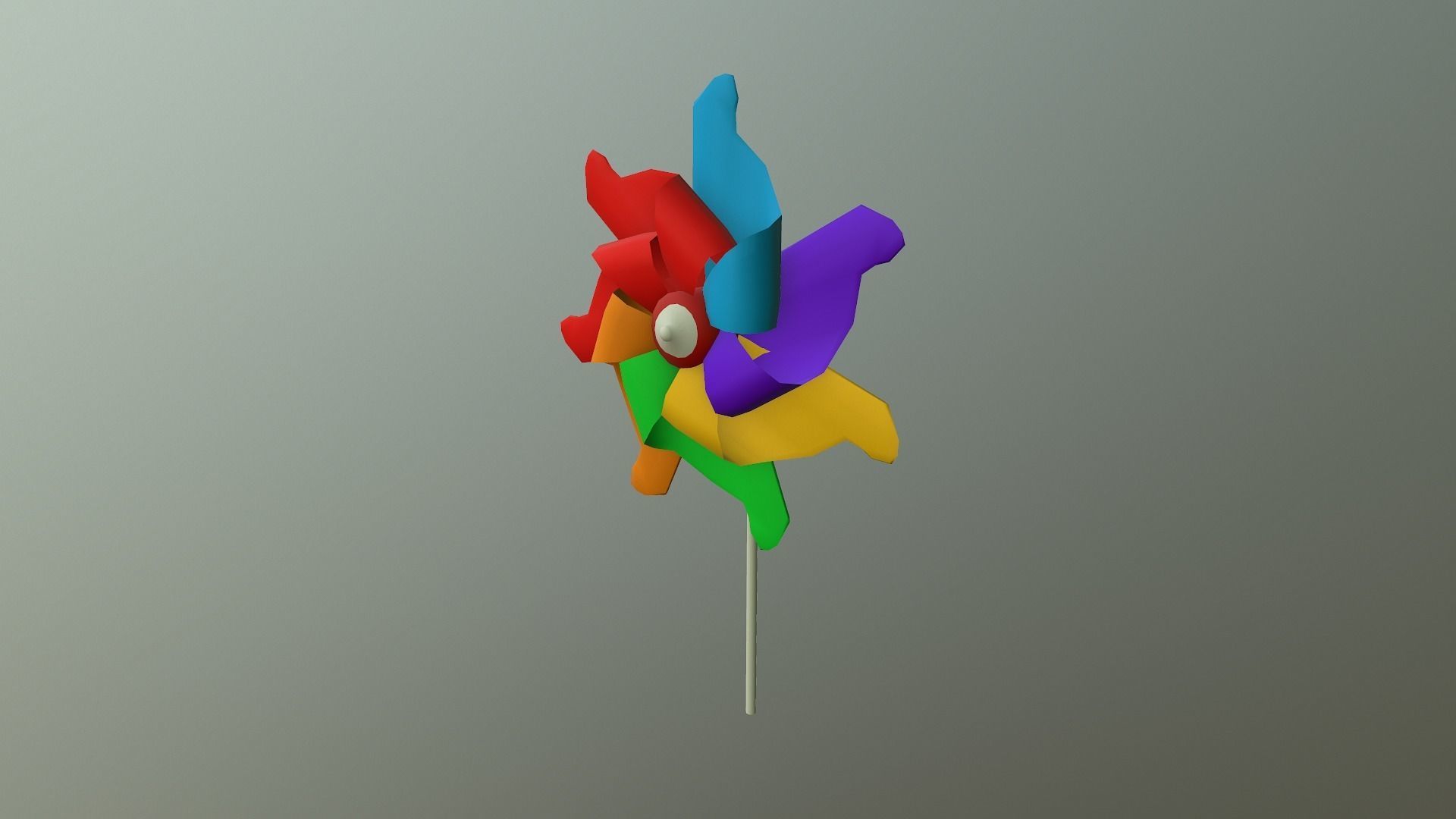 3D model Pinwheel colorful on stick VR / AR / low-poly | CGTrader