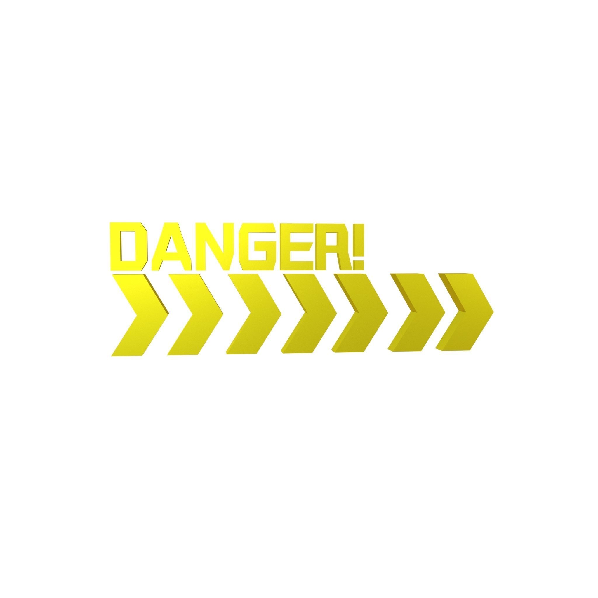 3D model Cyberpunk Future Danger Sign v2 013 VR / AR / low-poly | CGTrader