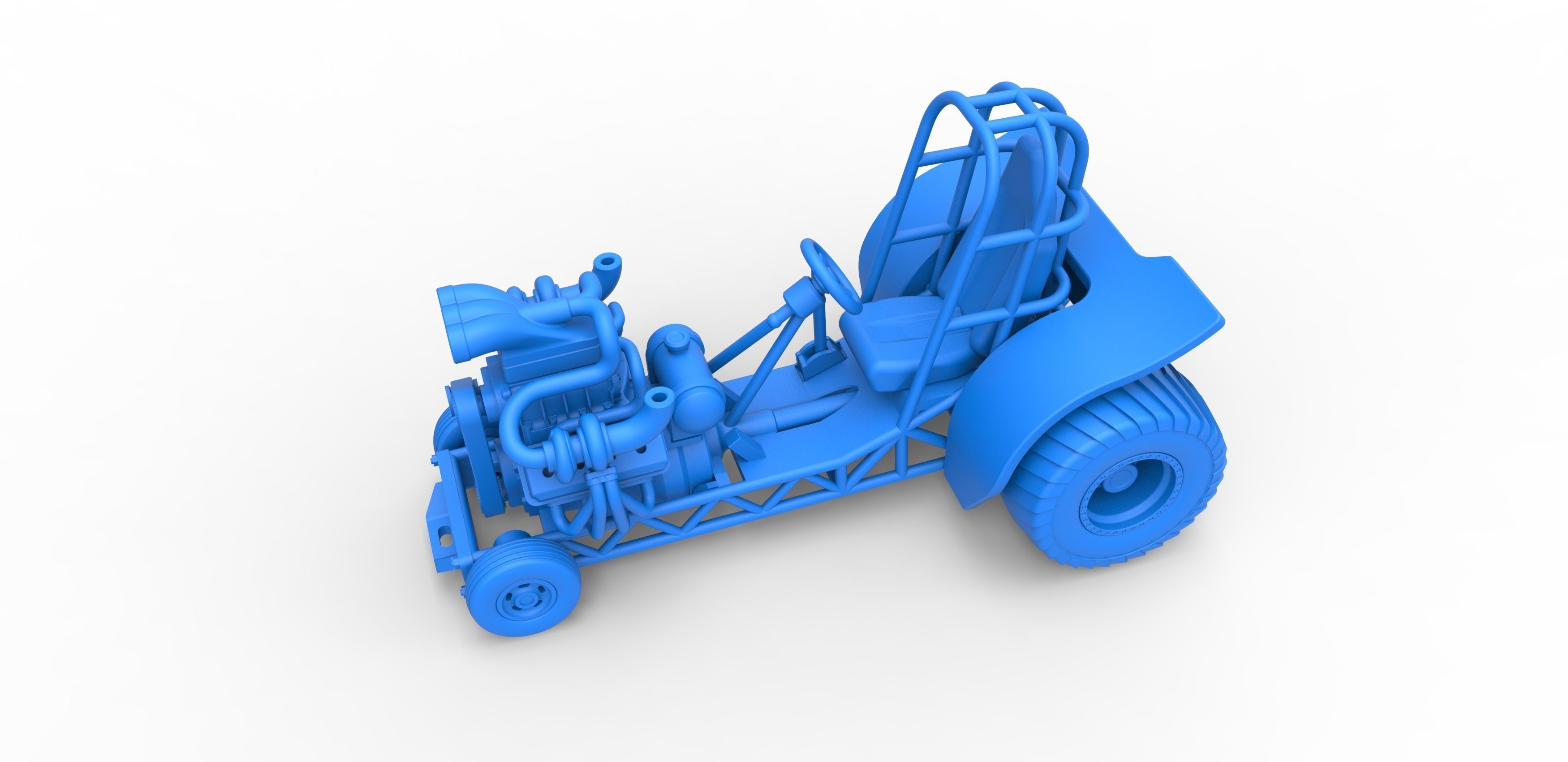 Mini Rod pulling tractor 7 Scale 1 to 25 3D model 3D printable | CGTrader