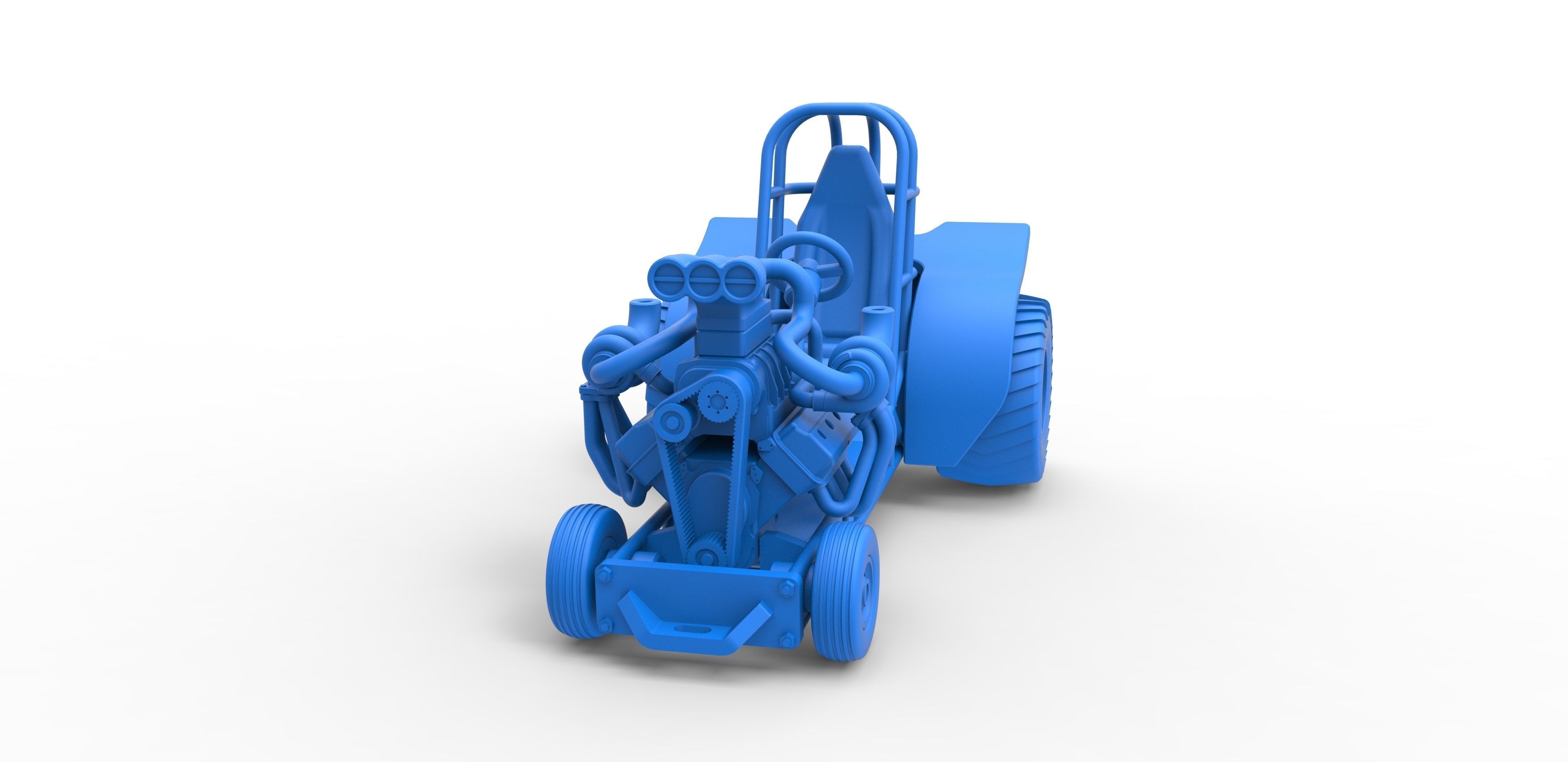 Mini Rod pulling tractor 7 Scale 1 to 25 3D model 3D printable | CGTrader