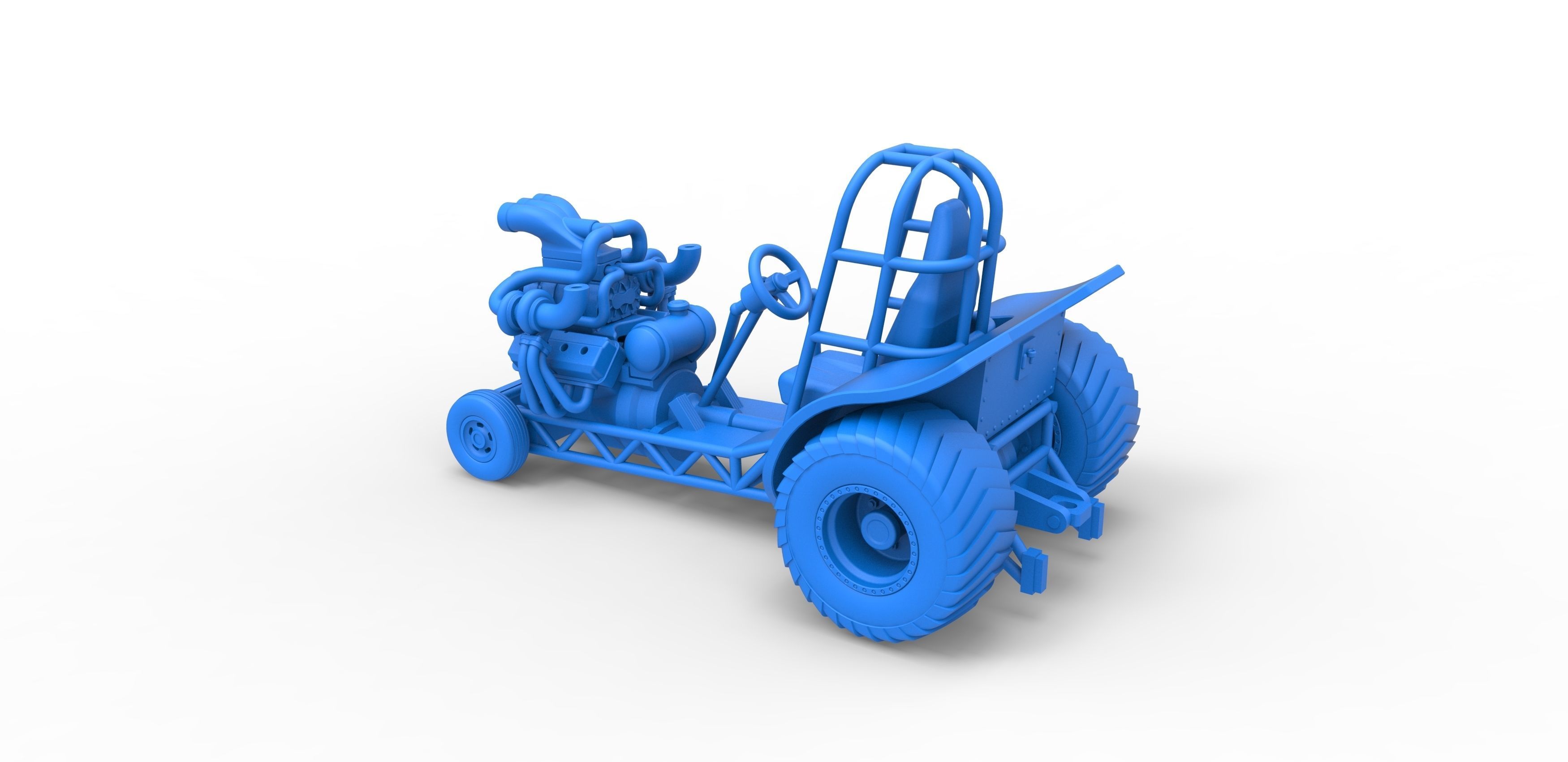 Mini Rod pulling tractor 7 Scale 1 to 25 3D model 3D printable | CGTrader
