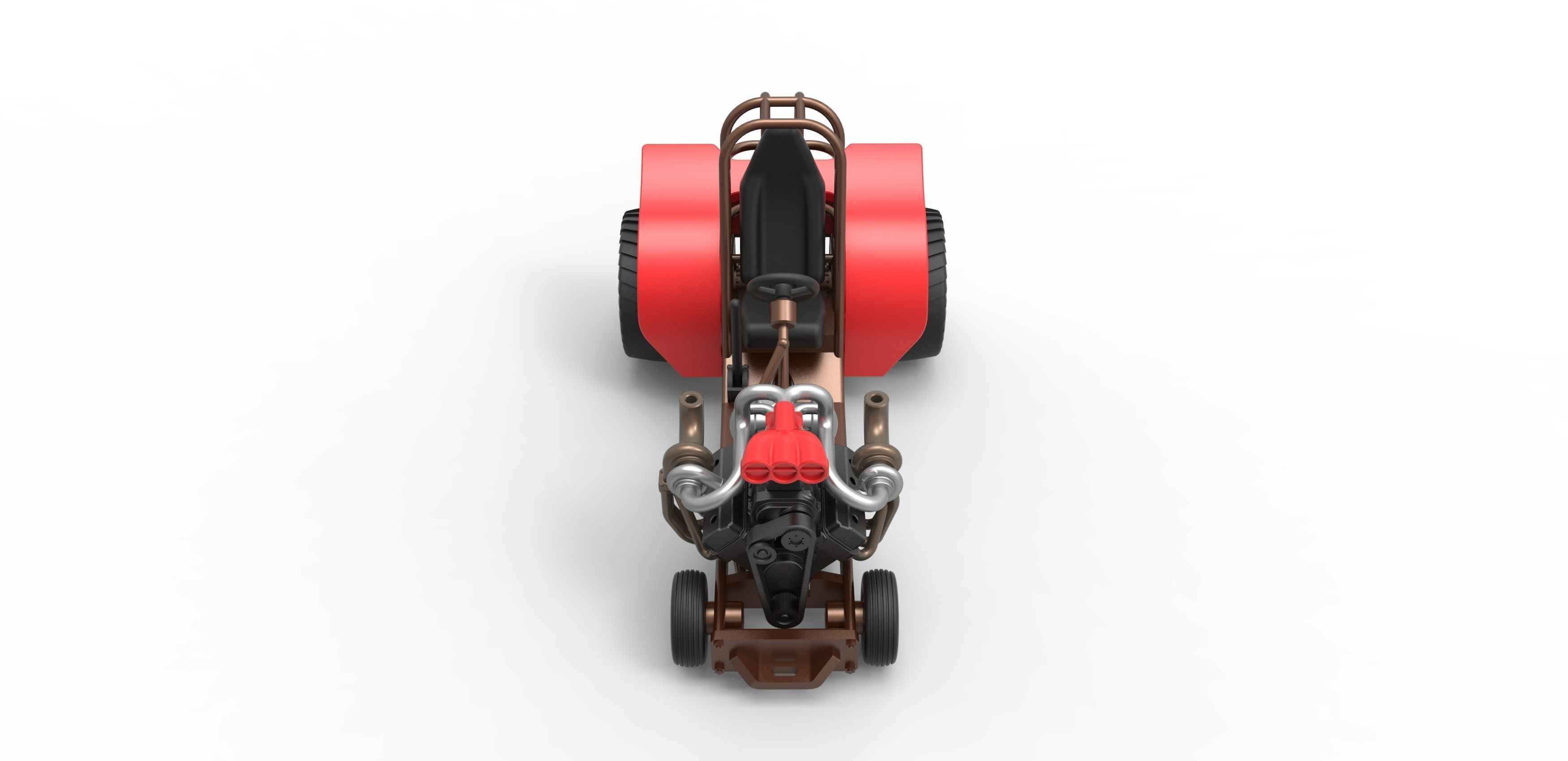 Mini Rod pulling tractor 7 Scale 1 to 25 3D model 3D printable | CGTrader