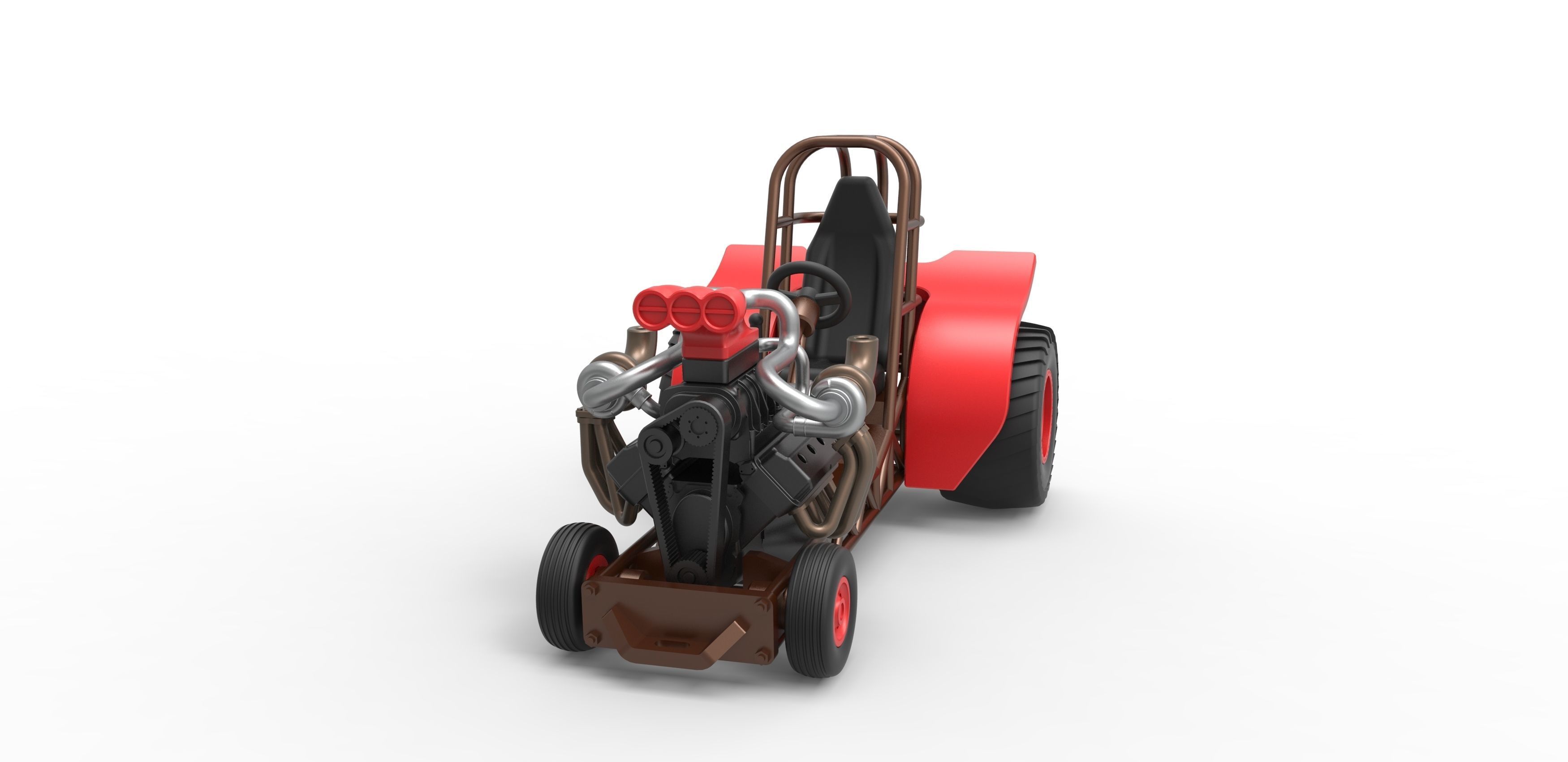 Mini Rod pulling tractor 7 Scale 1 to 25 3D model 3D printable | CGTrader