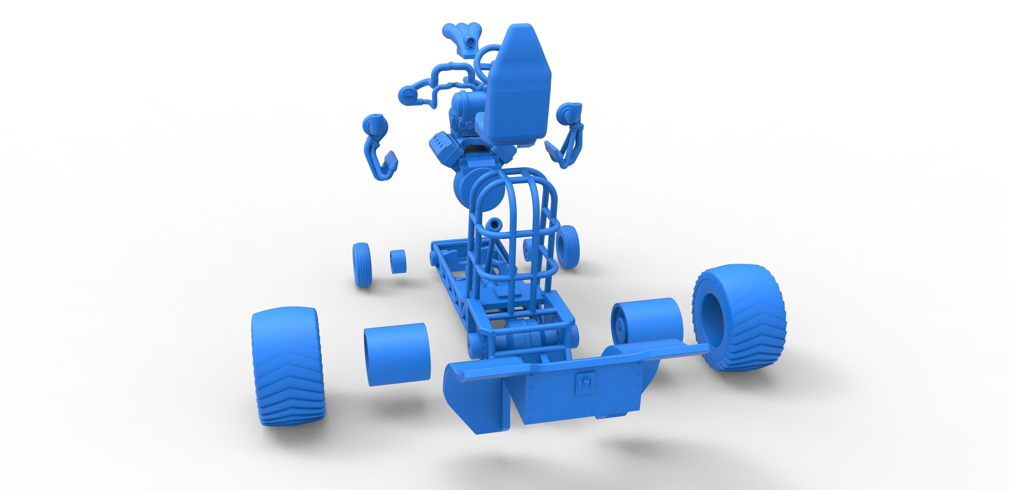 Mini Rod pulling tractor 7 Scale 1 to 25 3D model 3D printable | CGTrader