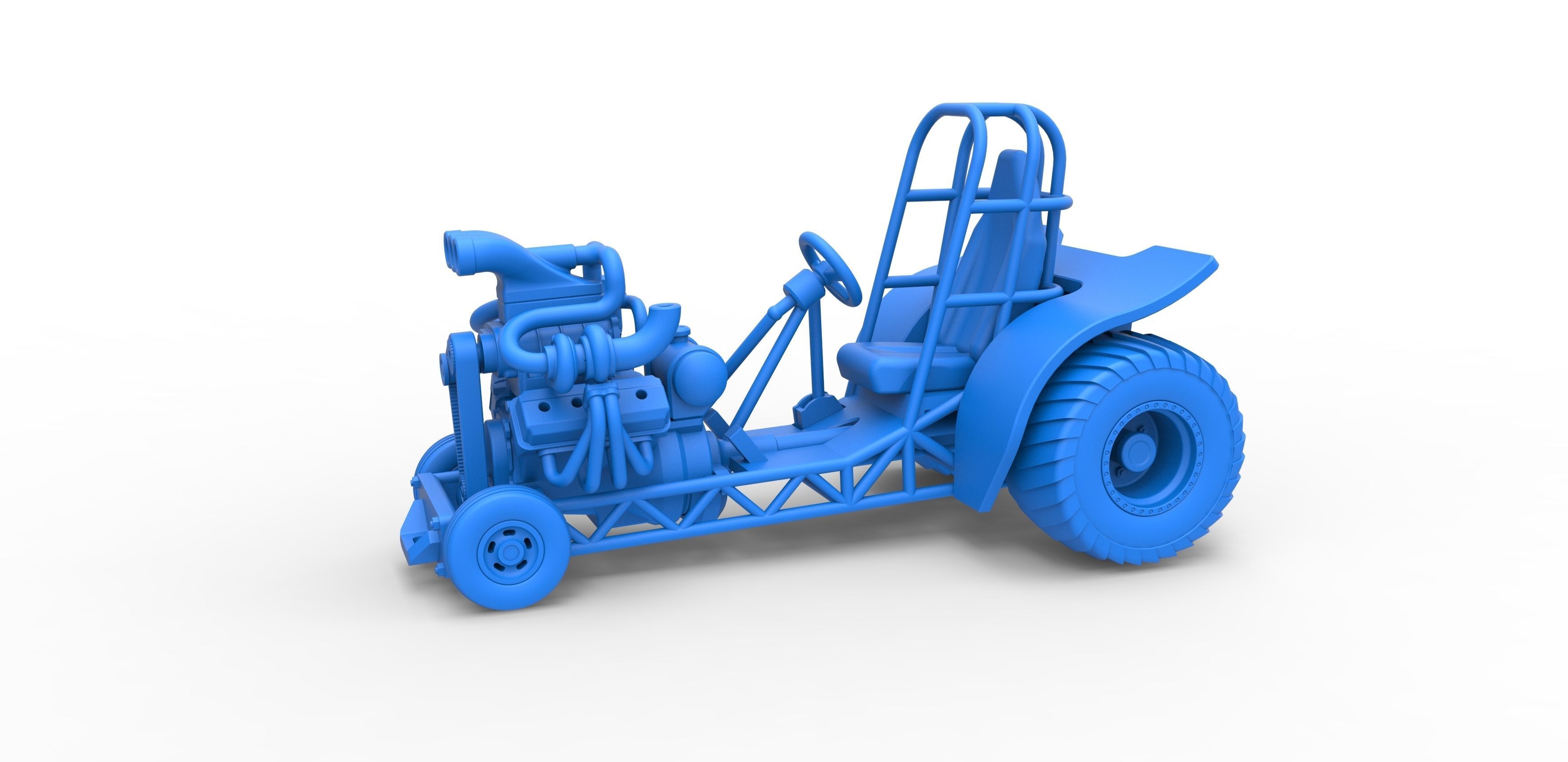 Mini Rod pulling tractor 7 Scale 1 to 25 3D model 3D printable | CGTrader