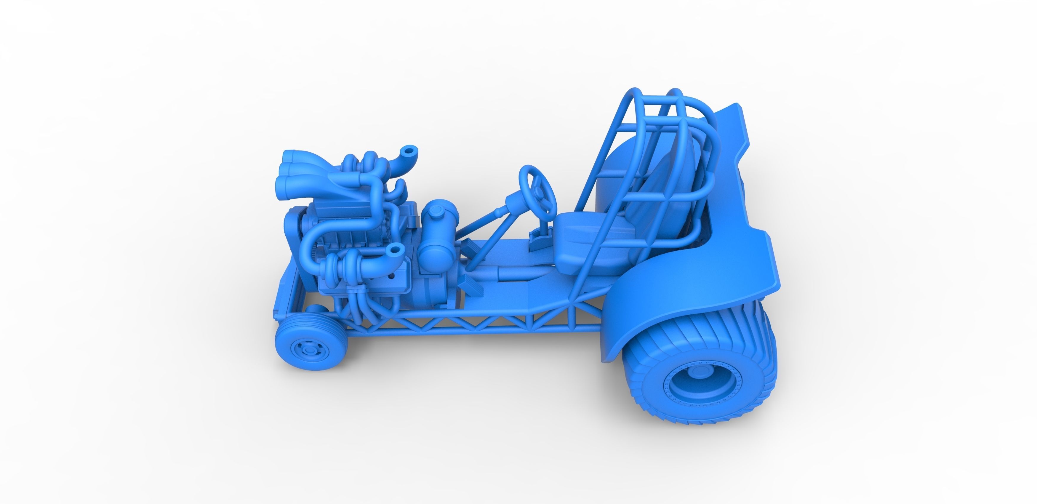 Mini Rod pulling tractor 7 Scale 1 to 25 3D model 3D printable | CGTrader