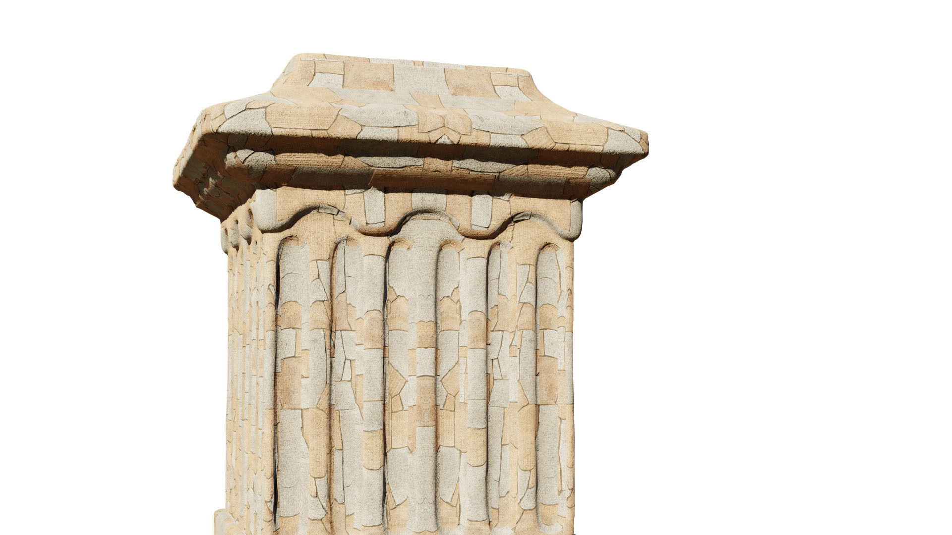 Medieval Architectural Stone Pillar 3D Model free VR / AR / low-poly 3D ...