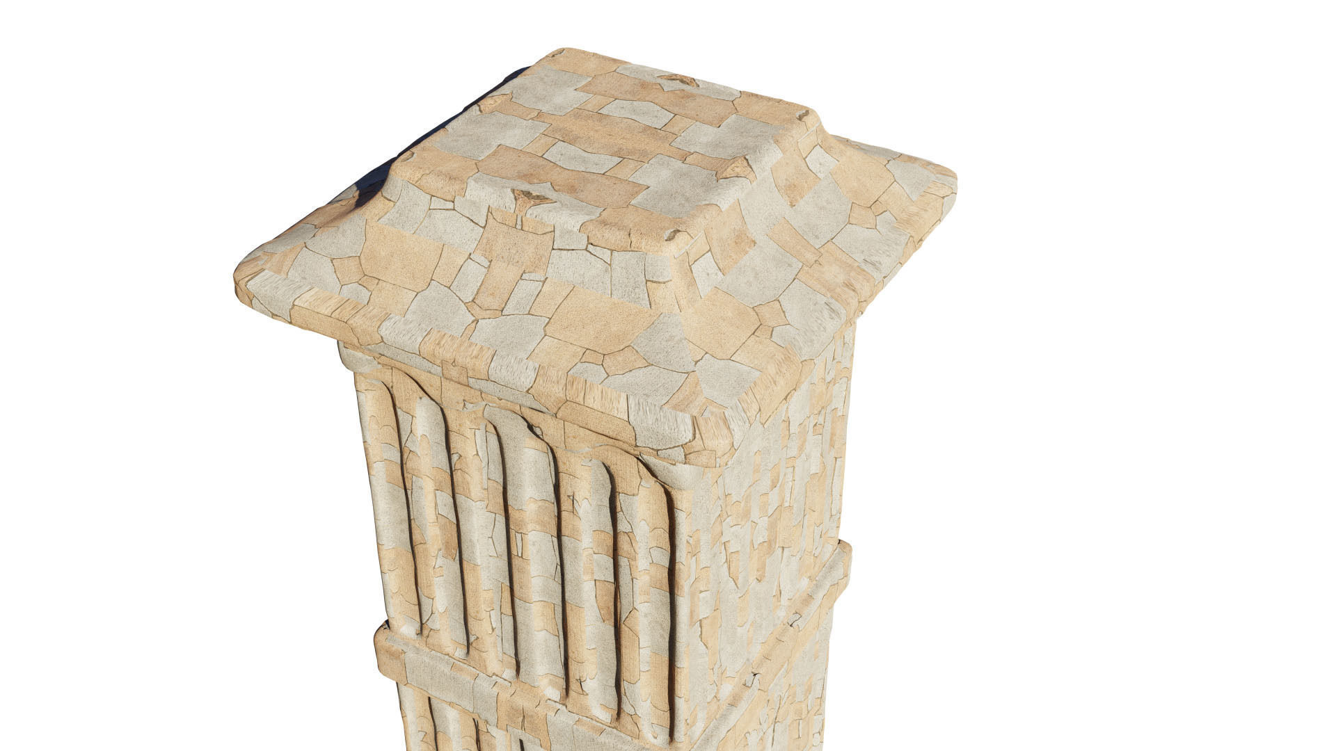 Medieval Architectural Stone Pillar 3D Model free VR / AR / low-poly 3D ...