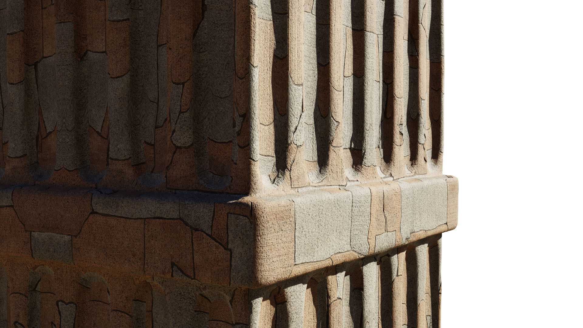 Medieval Architectural Stone Pillar 3D Model free VR / AR / low-poly 3D ...