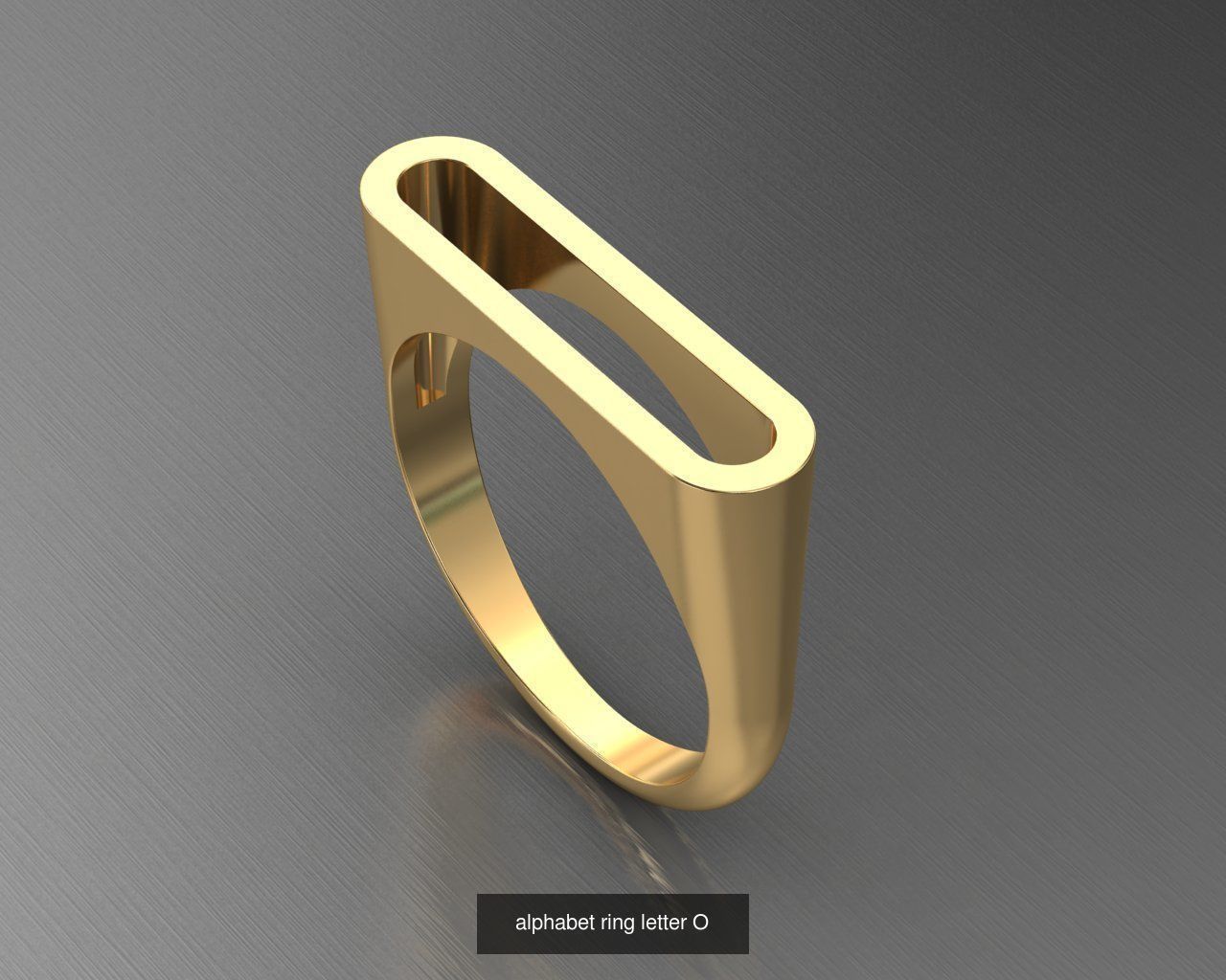 alphabet letter ring Collection | CGTrader