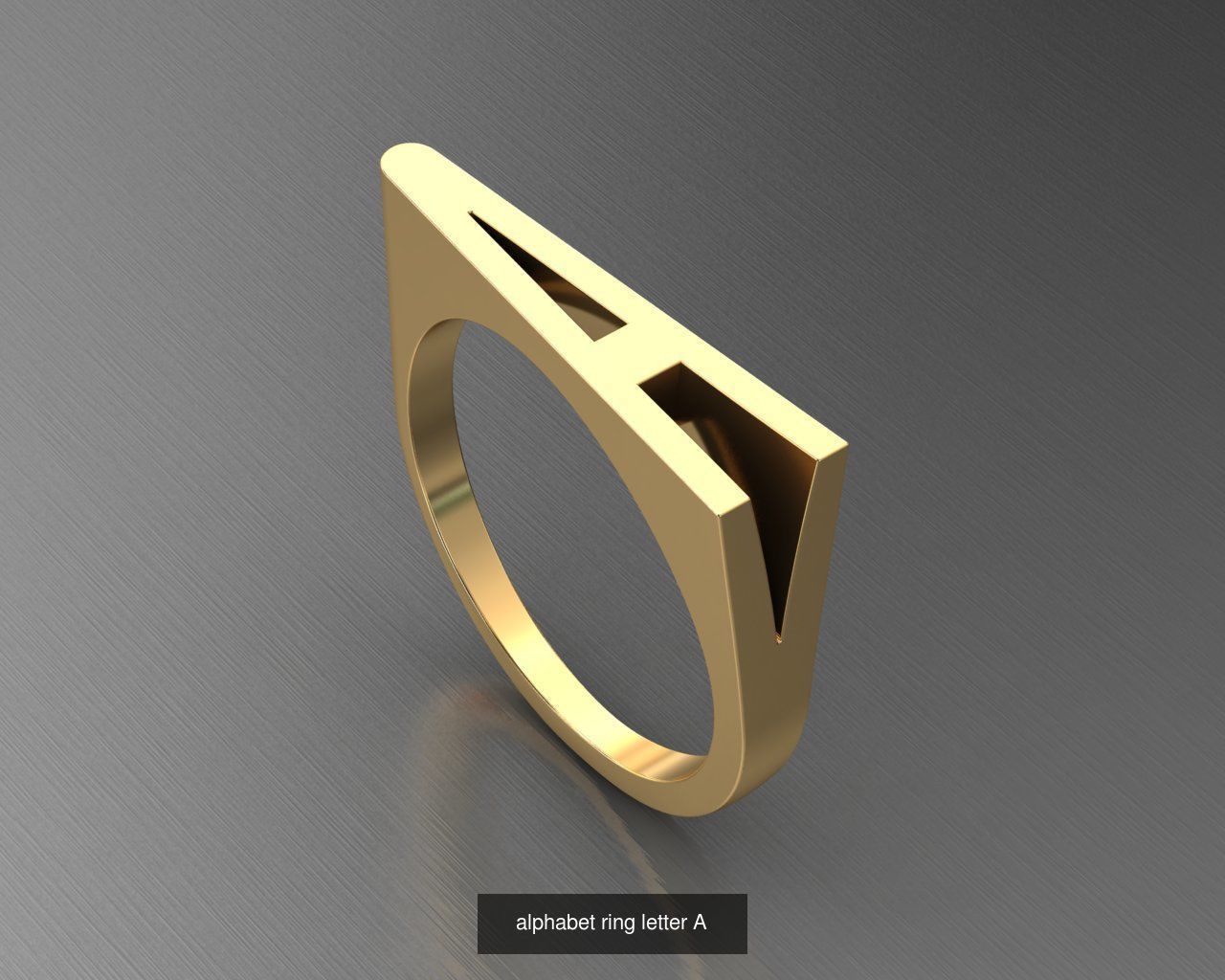 alphabet letter ring Collection | CGTrader