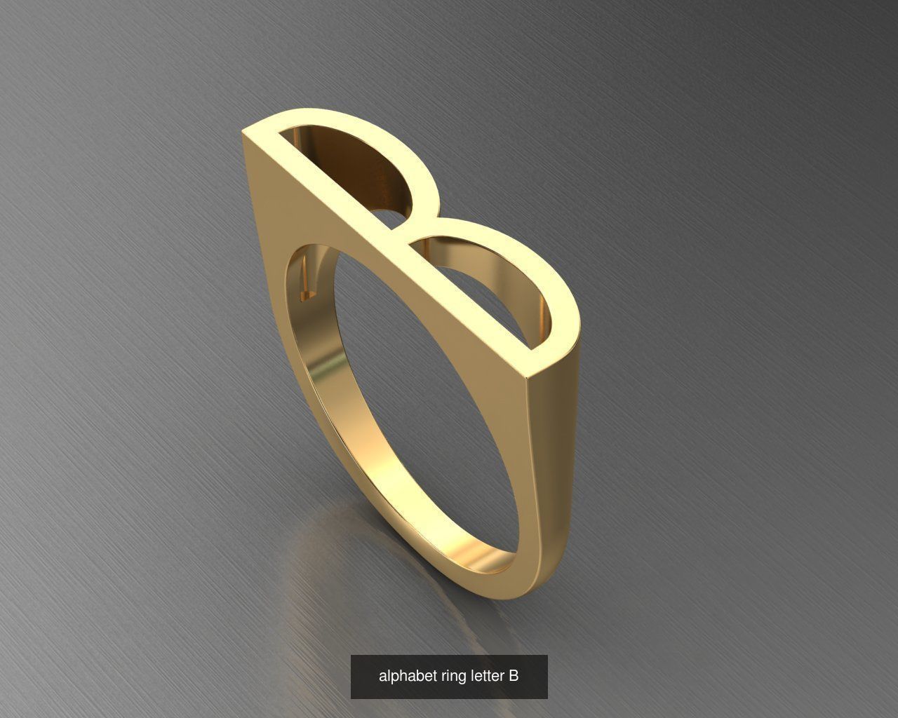 alphabet letter ring Collection | CGTrader