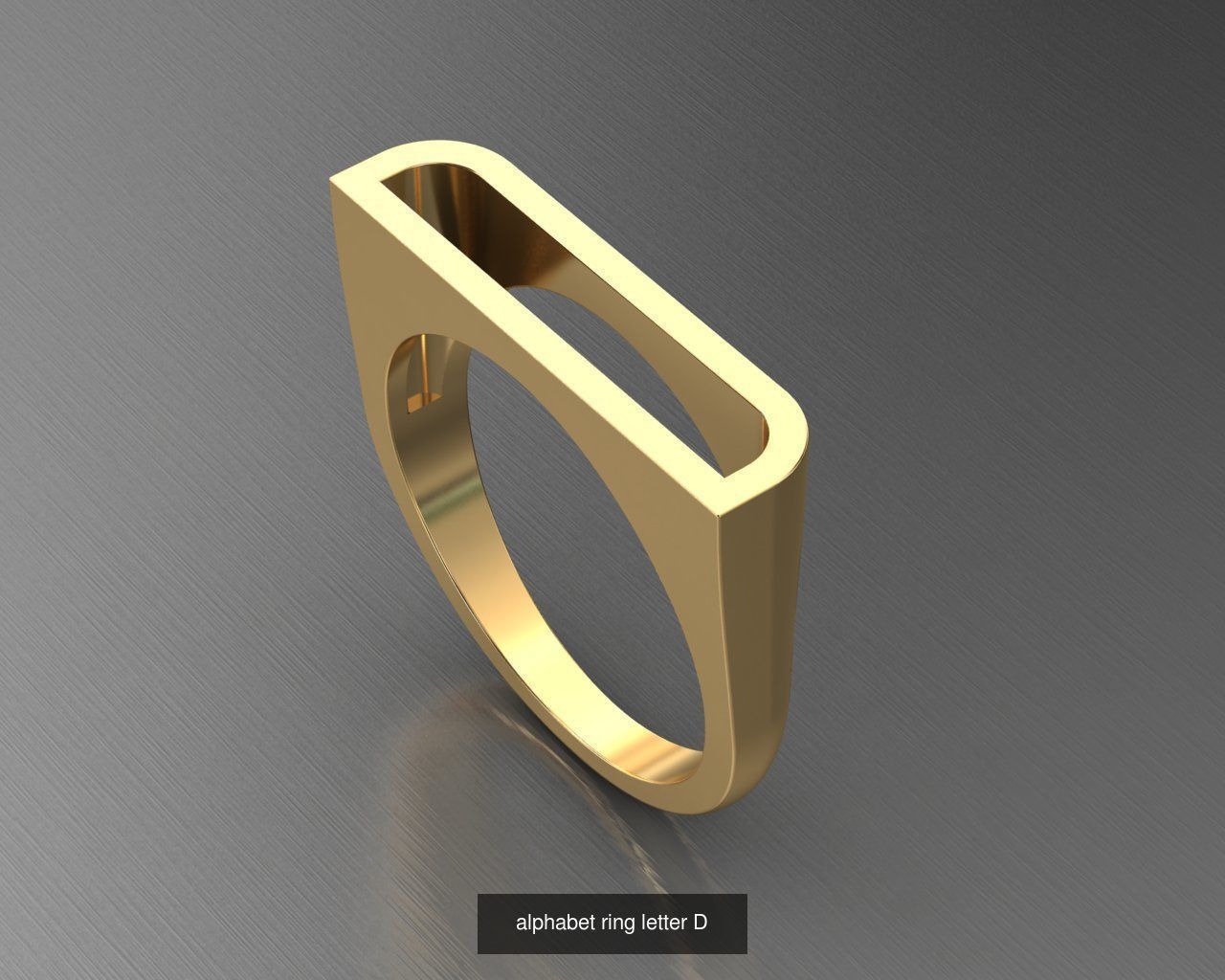 alphabet letter ring Collection | CGTrader