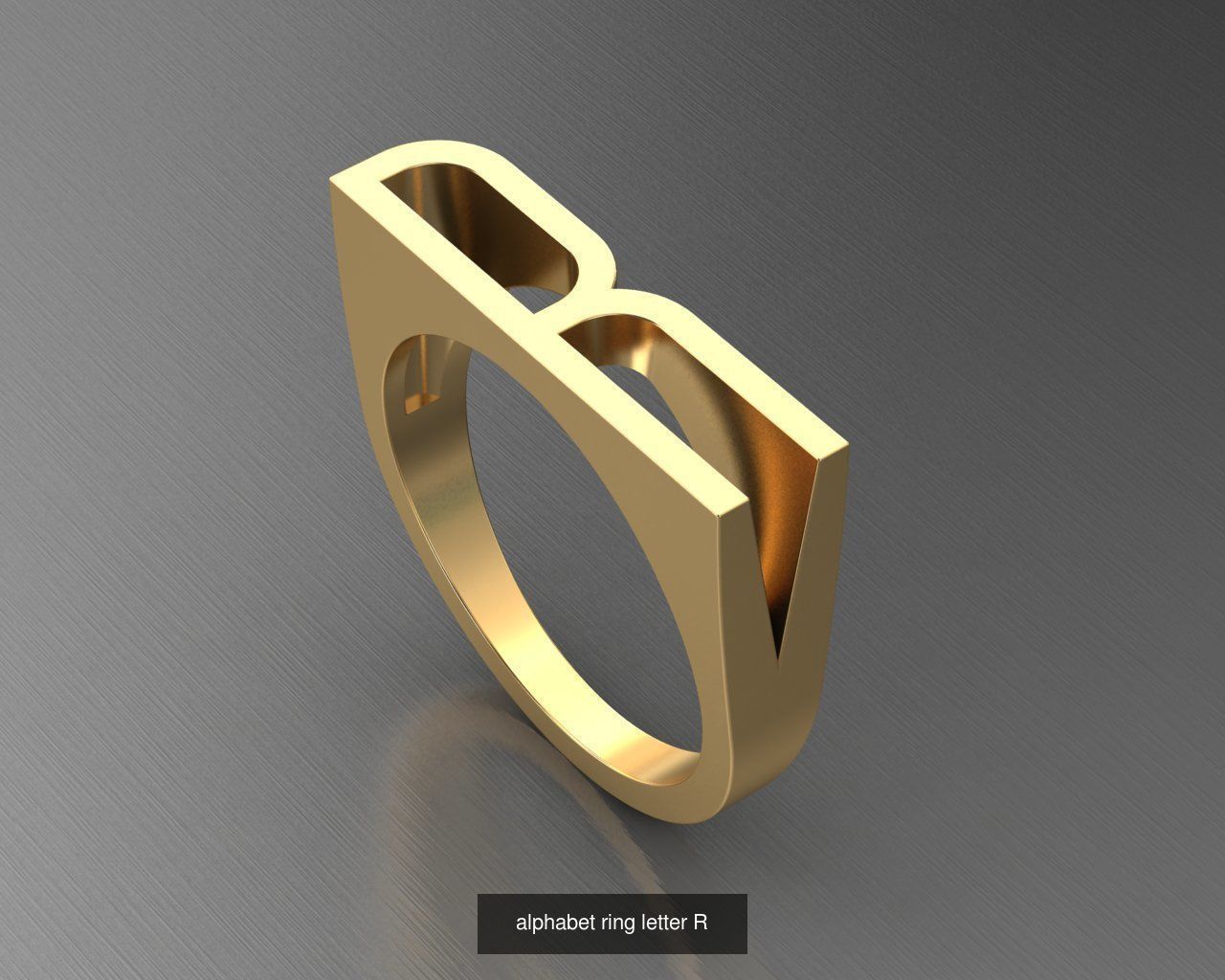 alphabet letter ring Collection | CGTrader