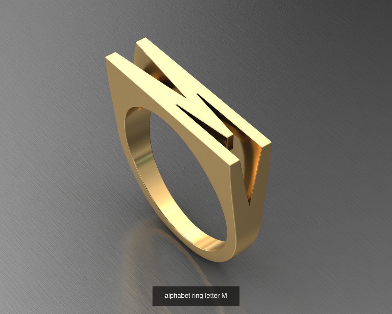 alphabet letter ring Collection | CGTrader