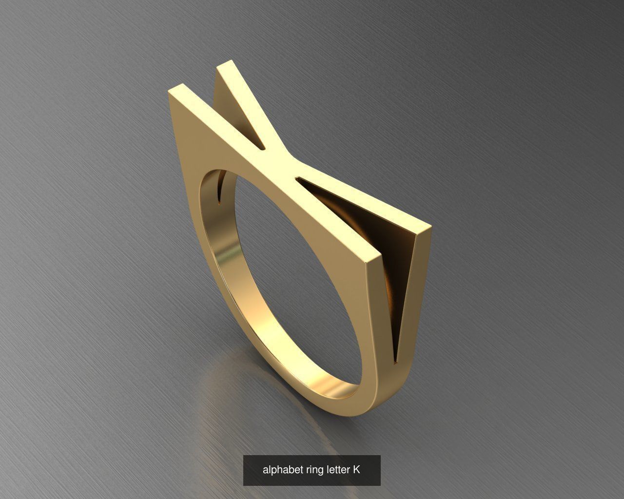 alphabet letter ring Collection | CGTrader