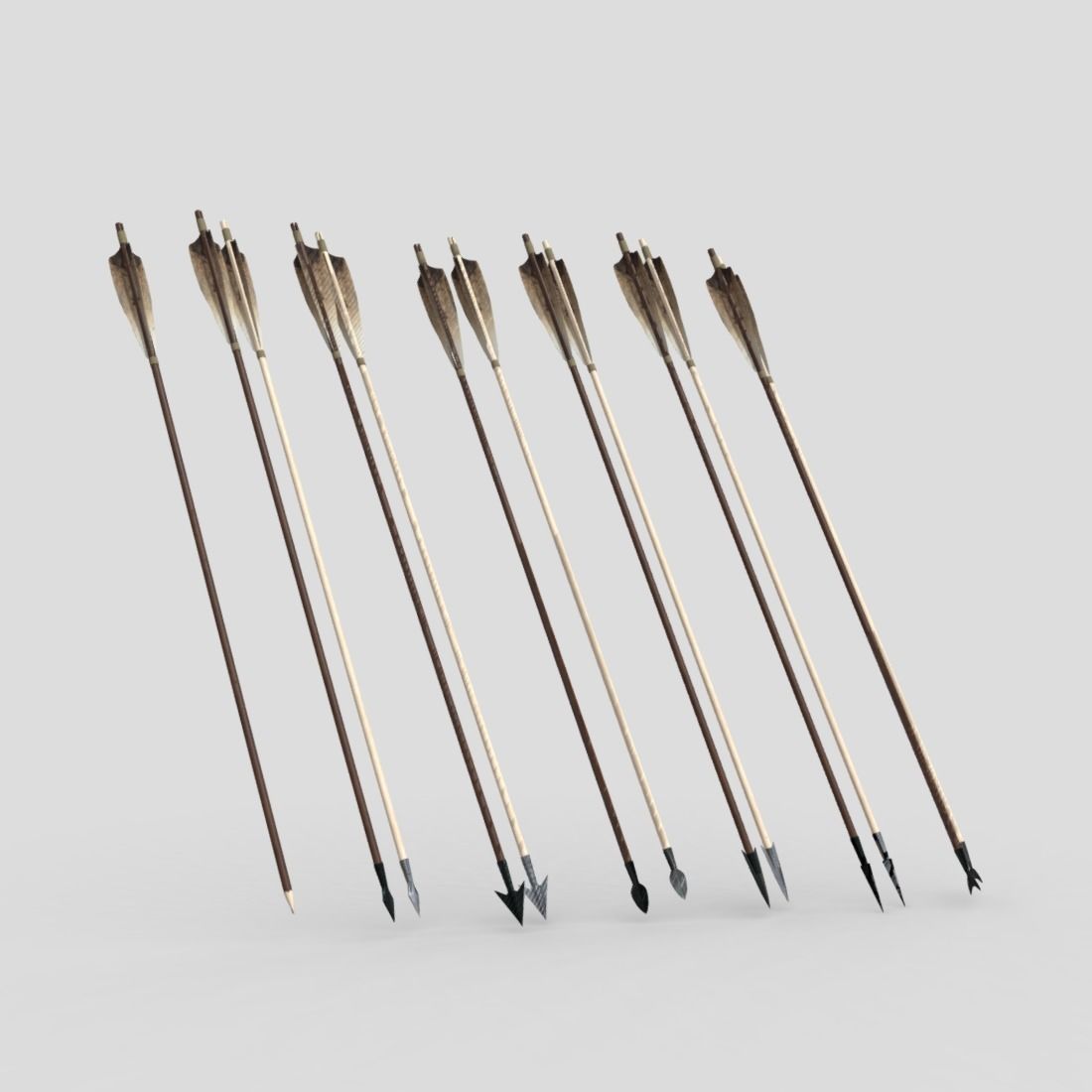 3D model Wooden Arrow Pack VR / AR / low-poly | CGTrader