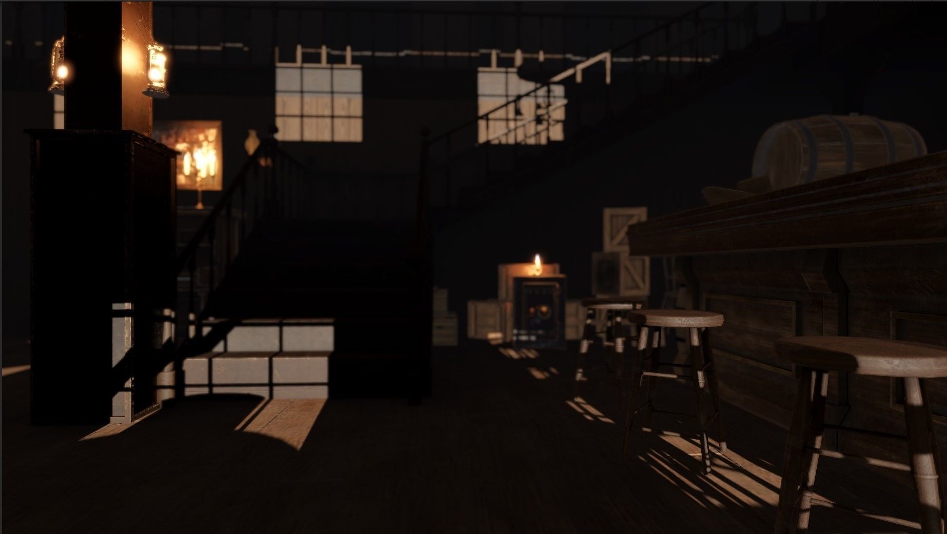 3D model Wild West Saloon Interior VR / AR / low-poly | CGTrader
