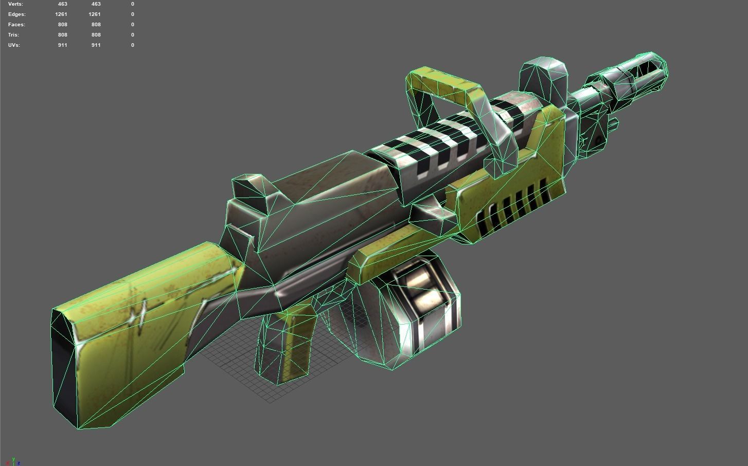 3D model Low Poly Sci-Fi Cartoon Assault Heavy Machine Gun VR / AR ...