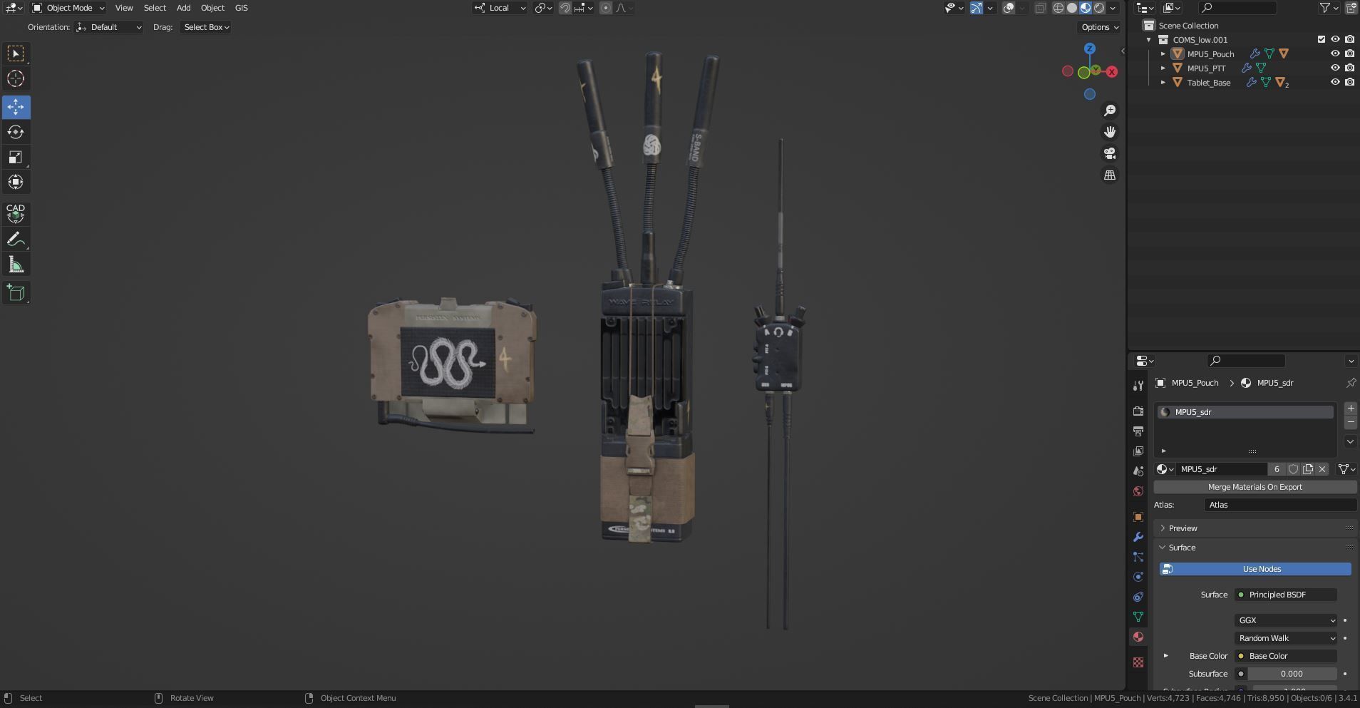 MILITARY Game-Ready Persistent Systems MPU5 Wave Relay Radio 3D model ...