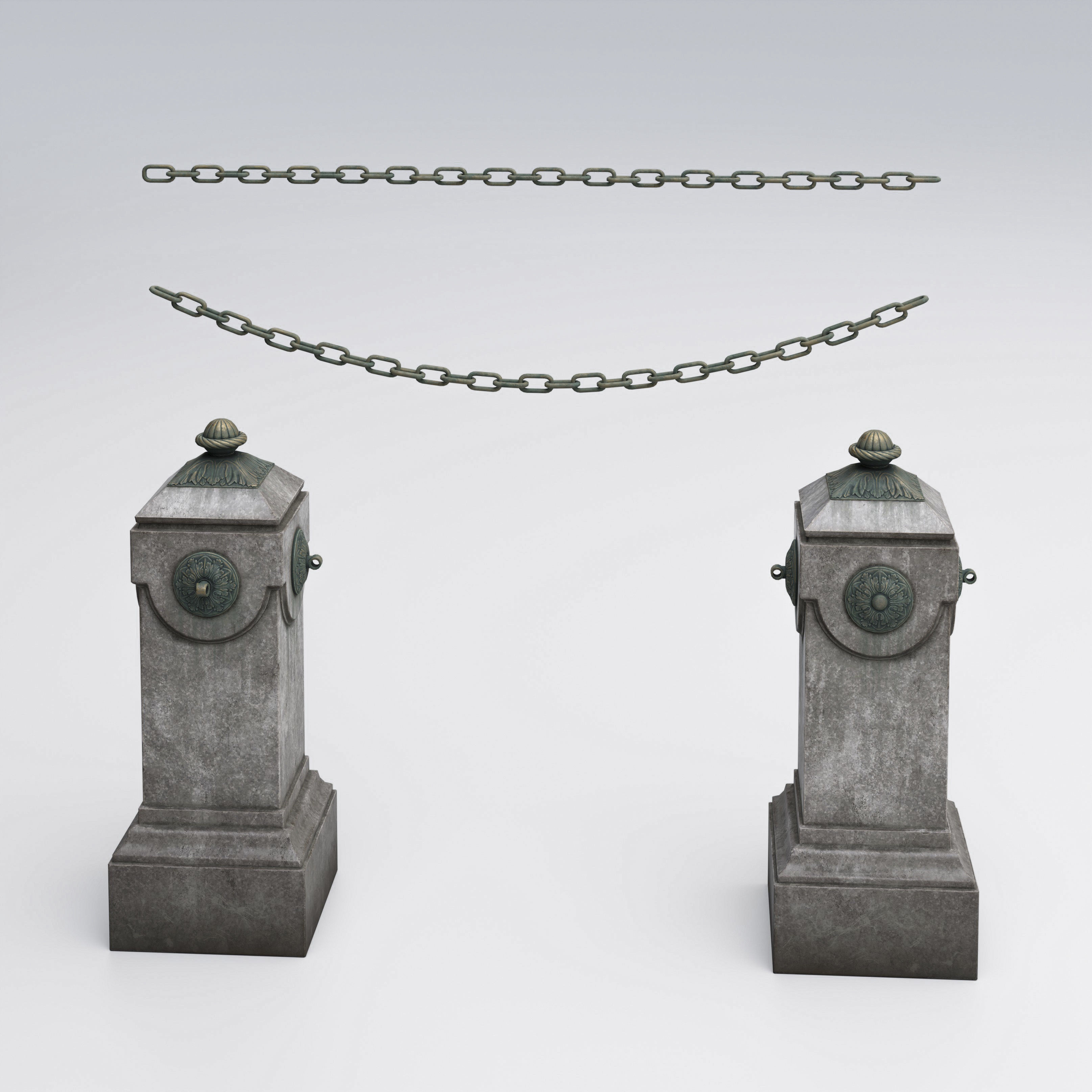 3D model Classic modular stone bollard VR / AR / low-poly | CGTrader