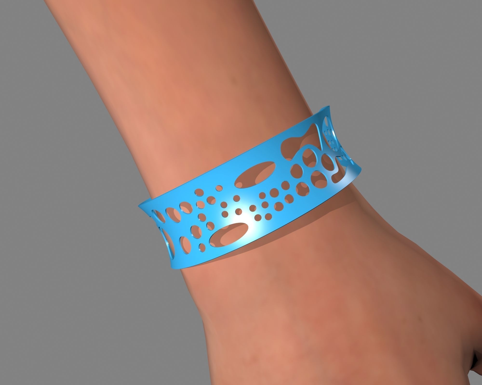 modern bracelet STL jewelry free 3D model 3D printable | CGTrader