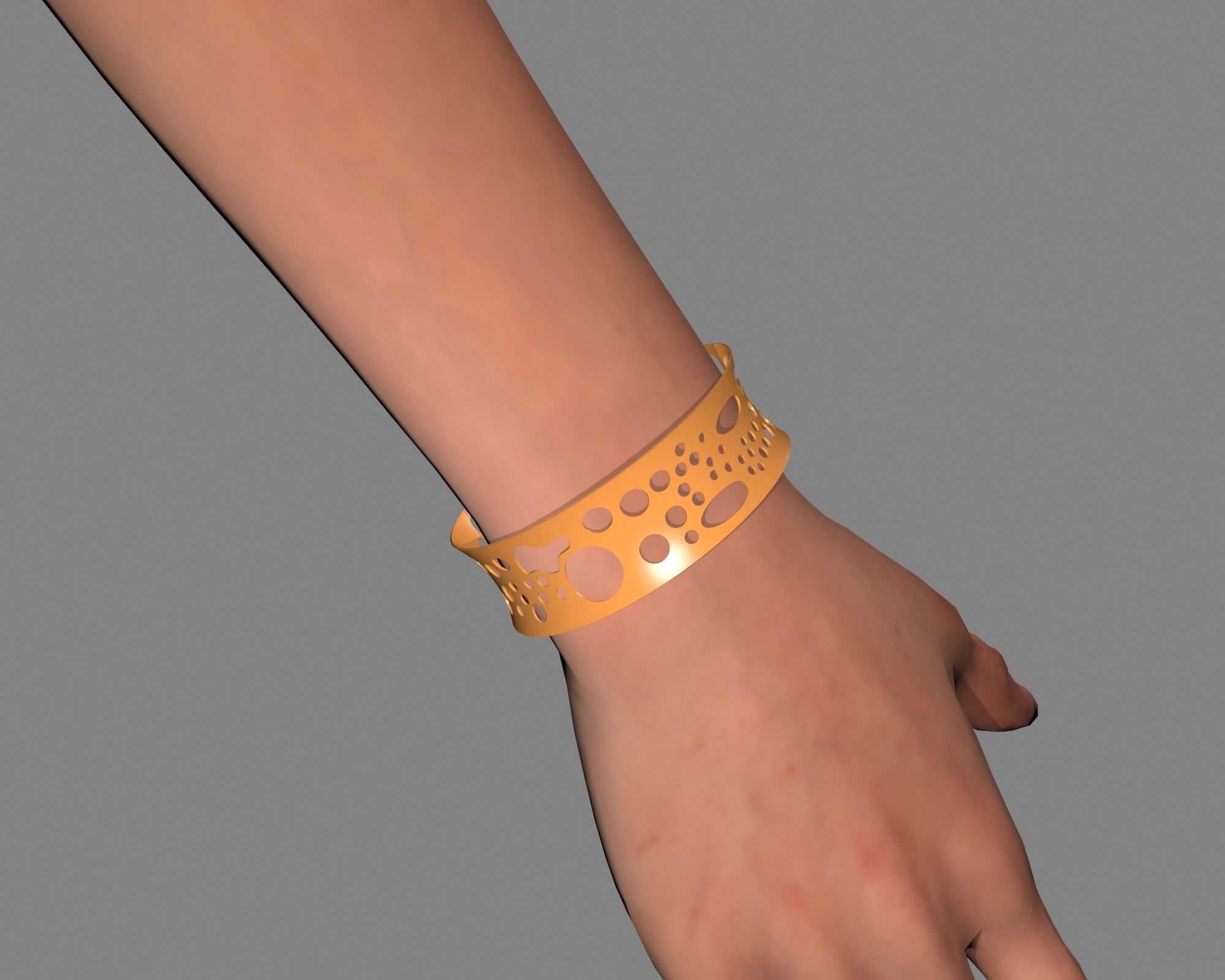 modern bracelet STL jewelry free 3D model 3D printable | CGTrader
