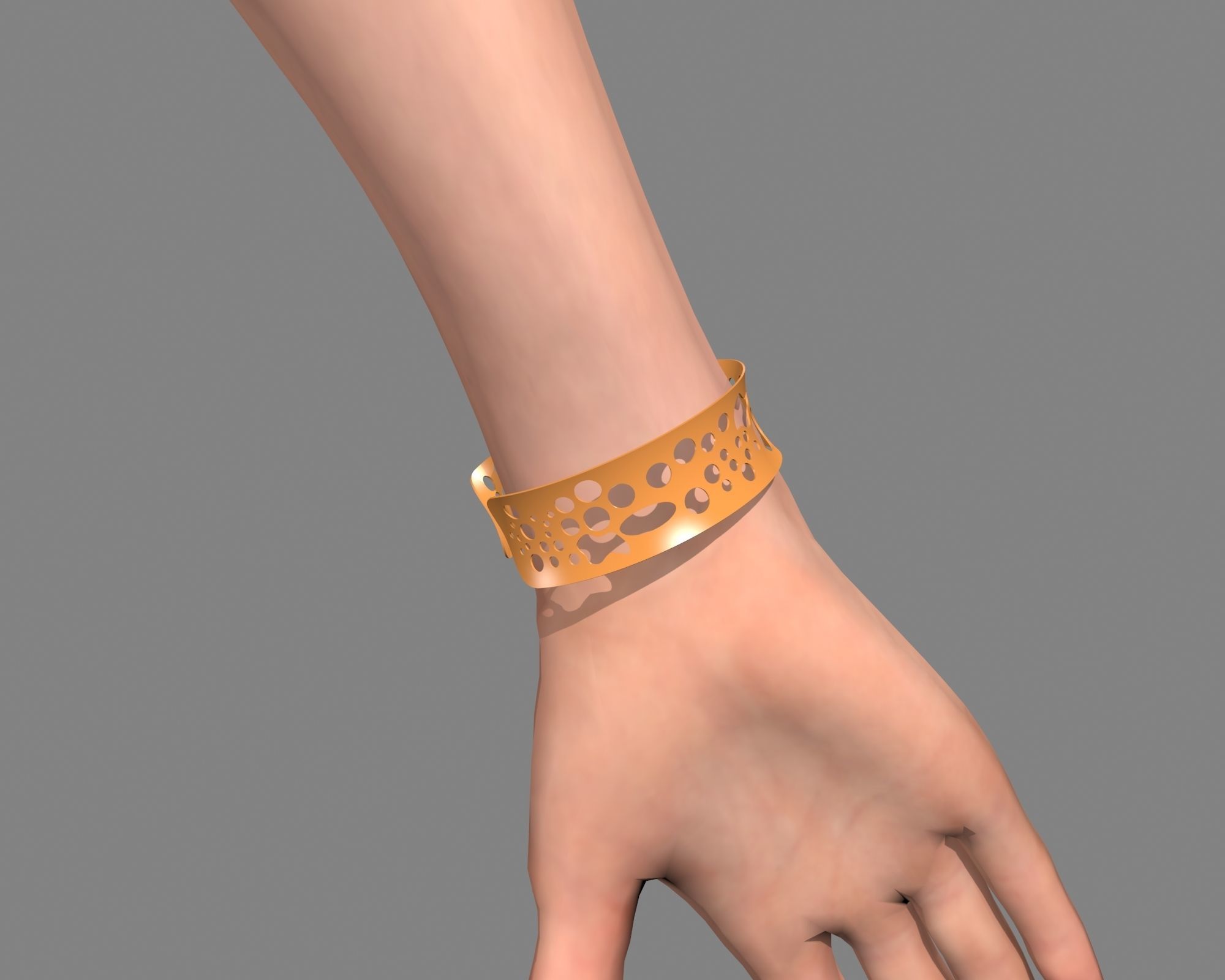 modern bracelet STL jewelry free 3D model 3D printable | CGTrader