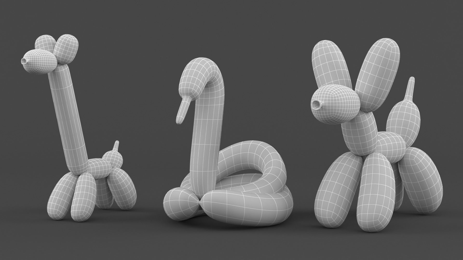 Balloon Animals Collection 3D model | CGTrader