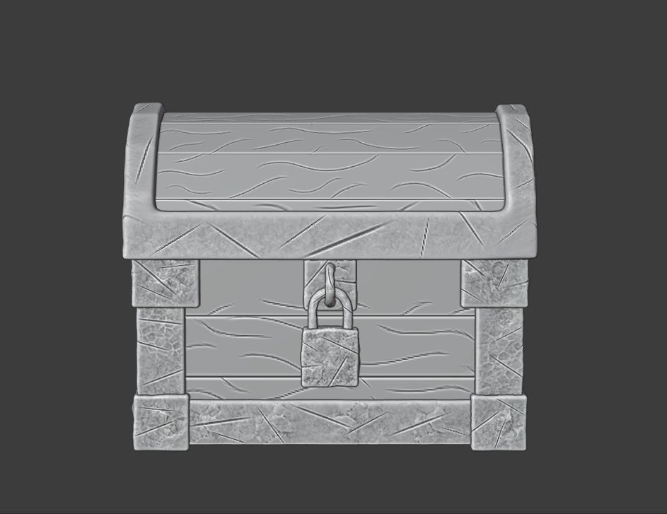 treasure chest 3D model 3D printable | CGTrader