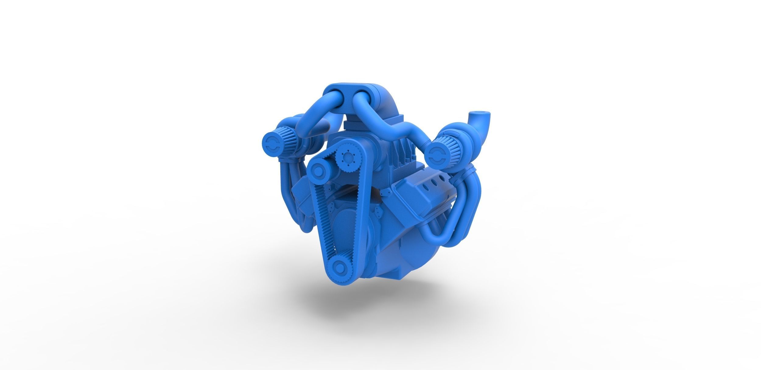 Twin turbo supercharged V8 Engine Version 3 Scale 1 to 25 3D model 3D ...