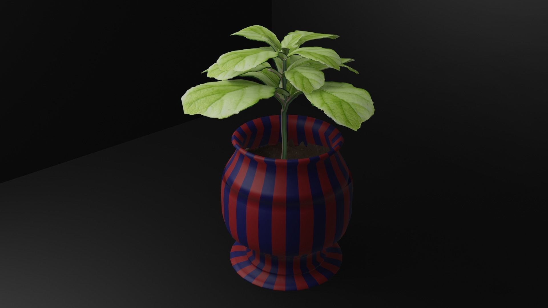 Pot with Plant free 3D model | CGTrader
