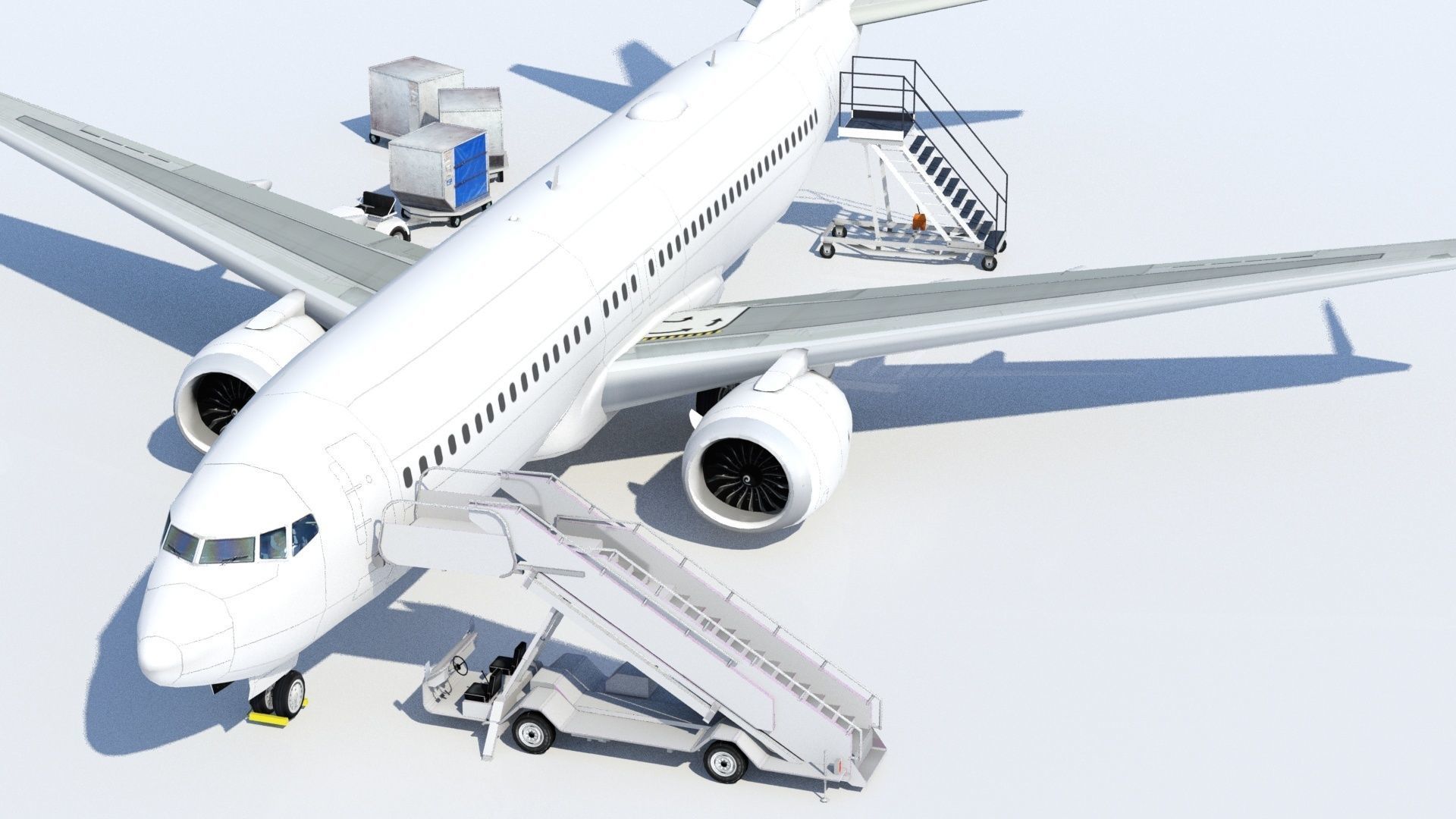 3D model B737 Max 8 Static Low Poly Blank VR / AR / low-poly | CGTrader