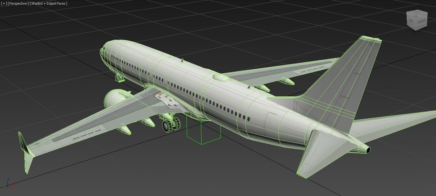 3D model B737 Max 8 Static Low Poly Blank VR / AR / low-poly | CGTrader