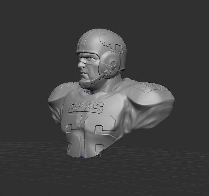 Vintage Buffalo Bills Throwback Bust 3D model 3D printable | CGTrader