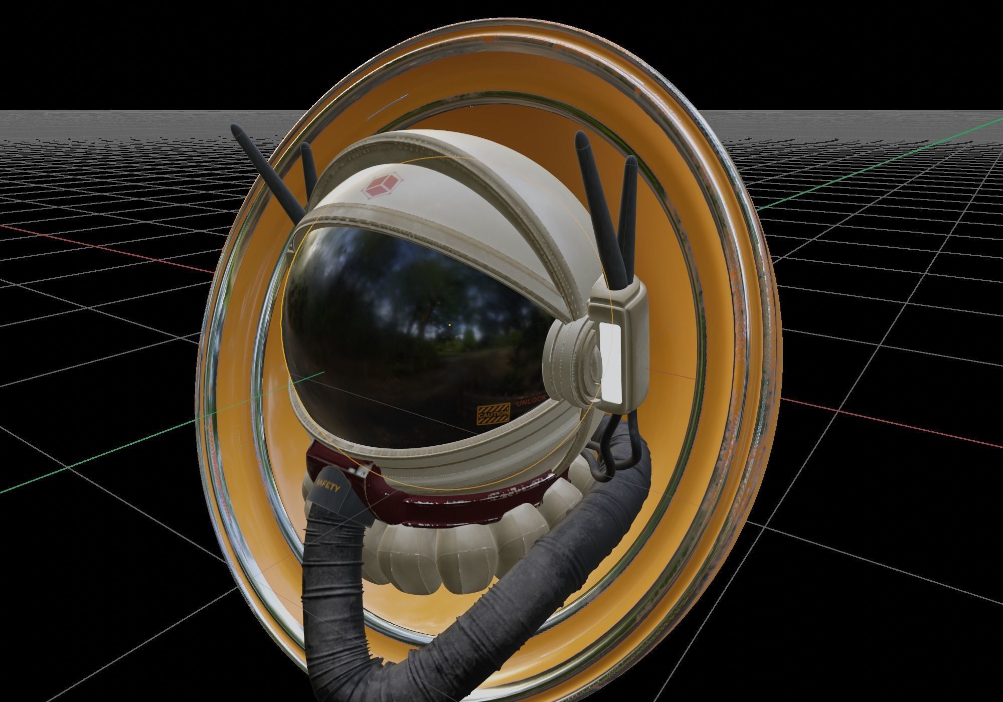 circlespace astronaut helmet free 3D model | CGTrader