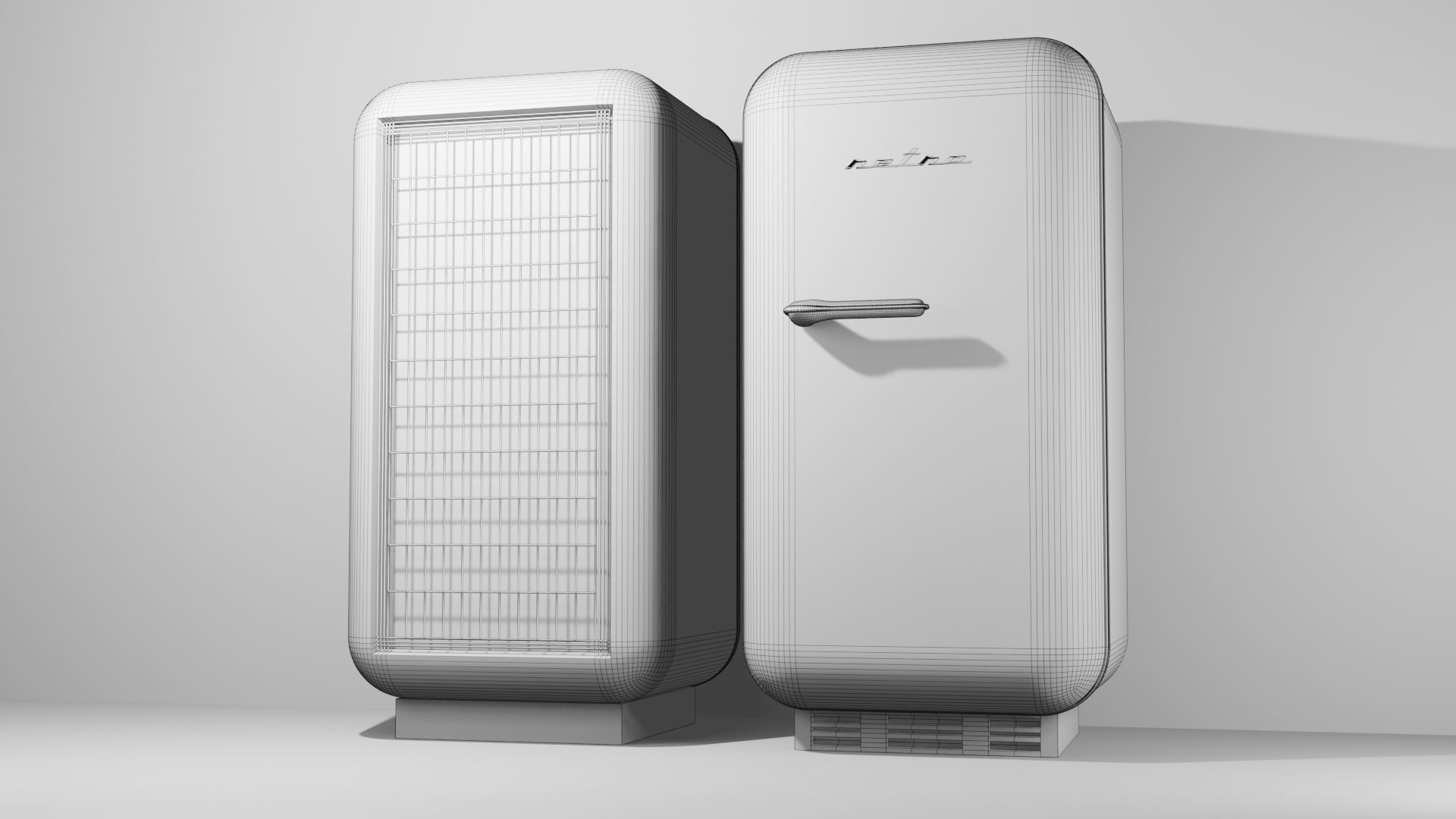 3D model Retro Fridge VR / AR / low-poly | CGTrader