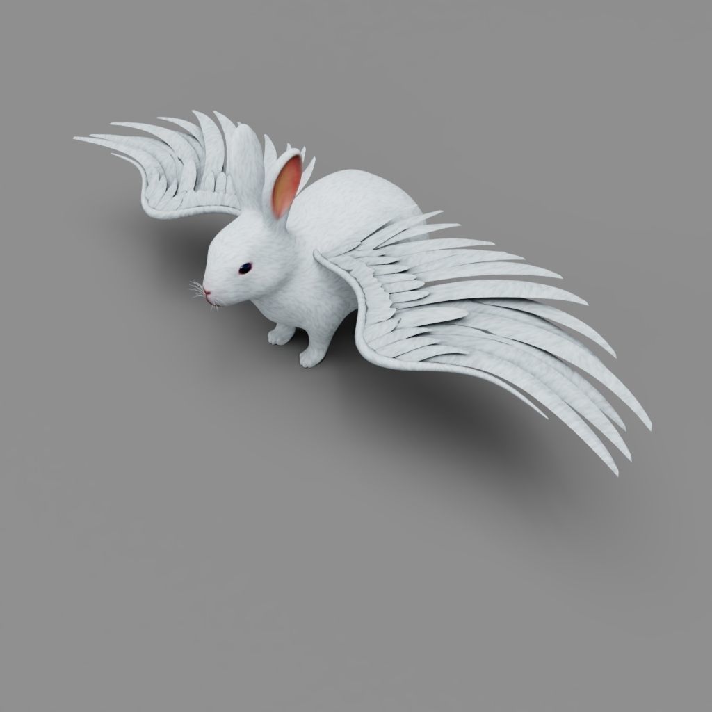 3D model Flying Rabbit VR / AR / low-poly | CGTrader