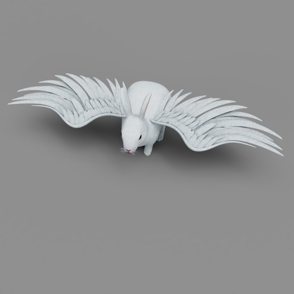 3D model Flying Rabbit VR / AR / low-poly | CGTrader