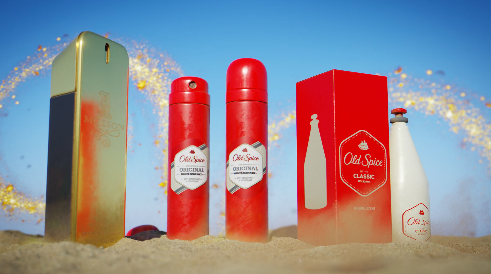 3D model Perfume Pack and Beach Scene VR / AR / low-poly | CGTrader