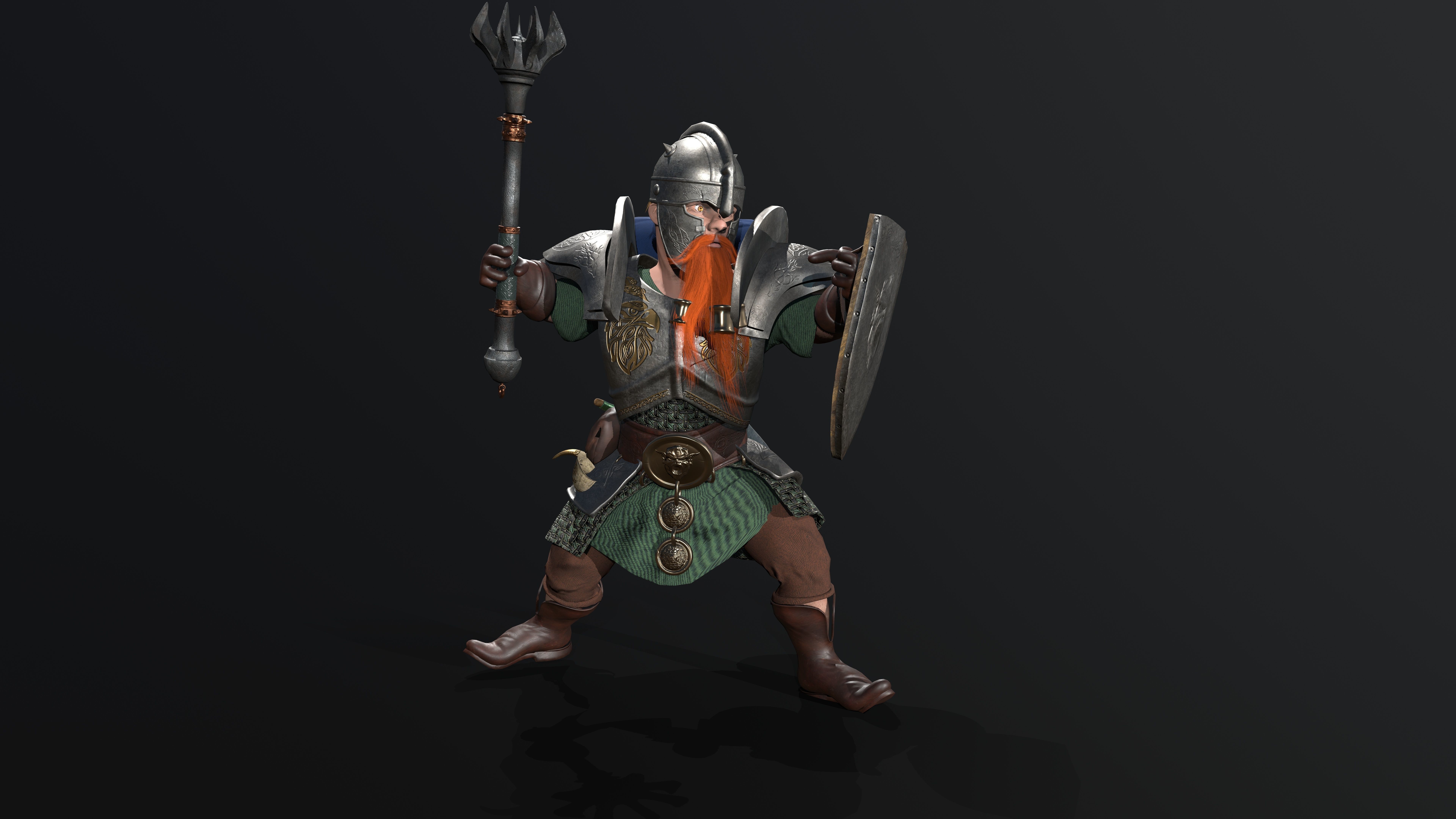 3D model Dwarf Grenadier VR / AR / low-poly | CGTrader