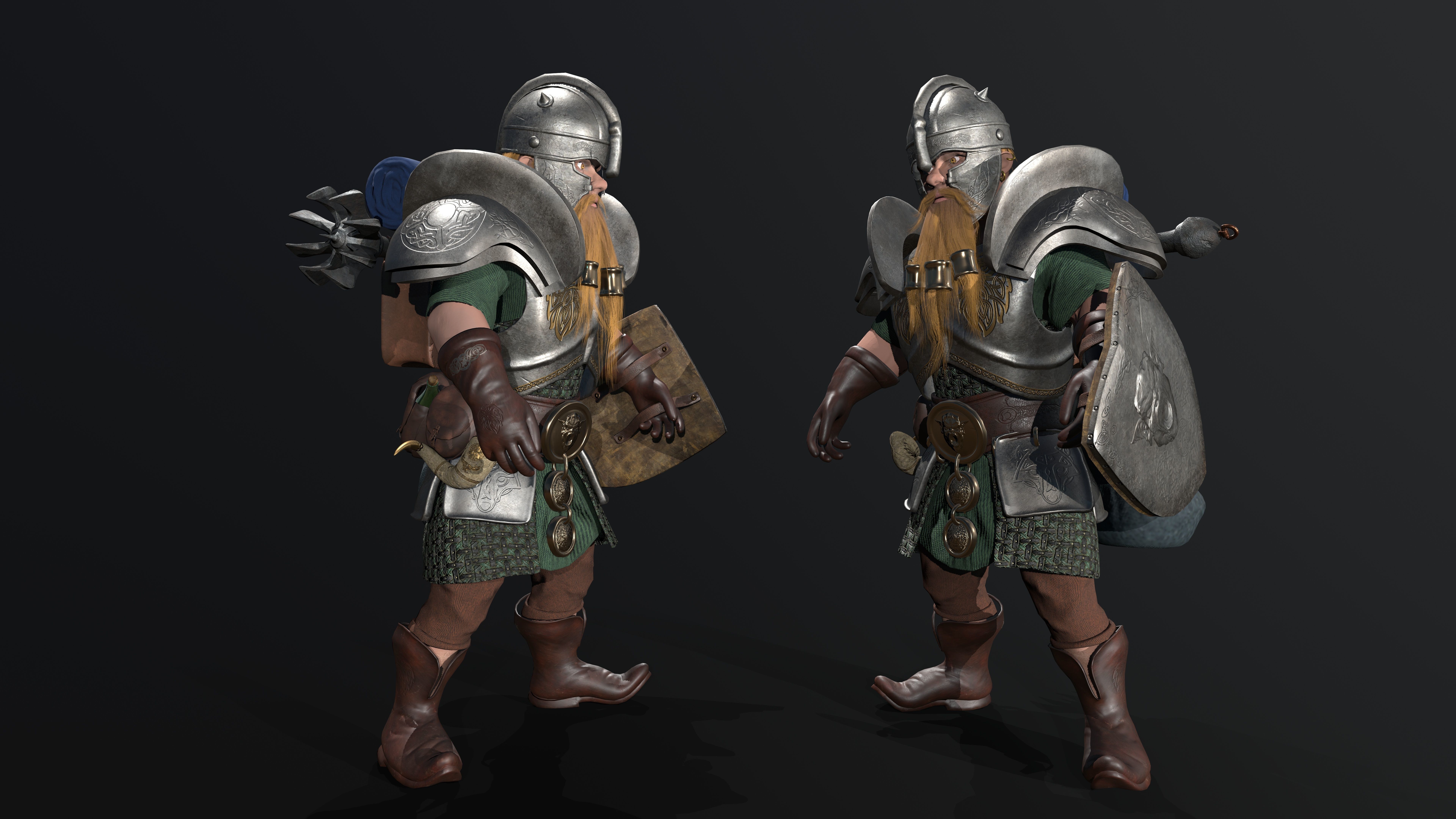 3D model Dwarf Grenadier VR / AR / low-poly | CGTrader