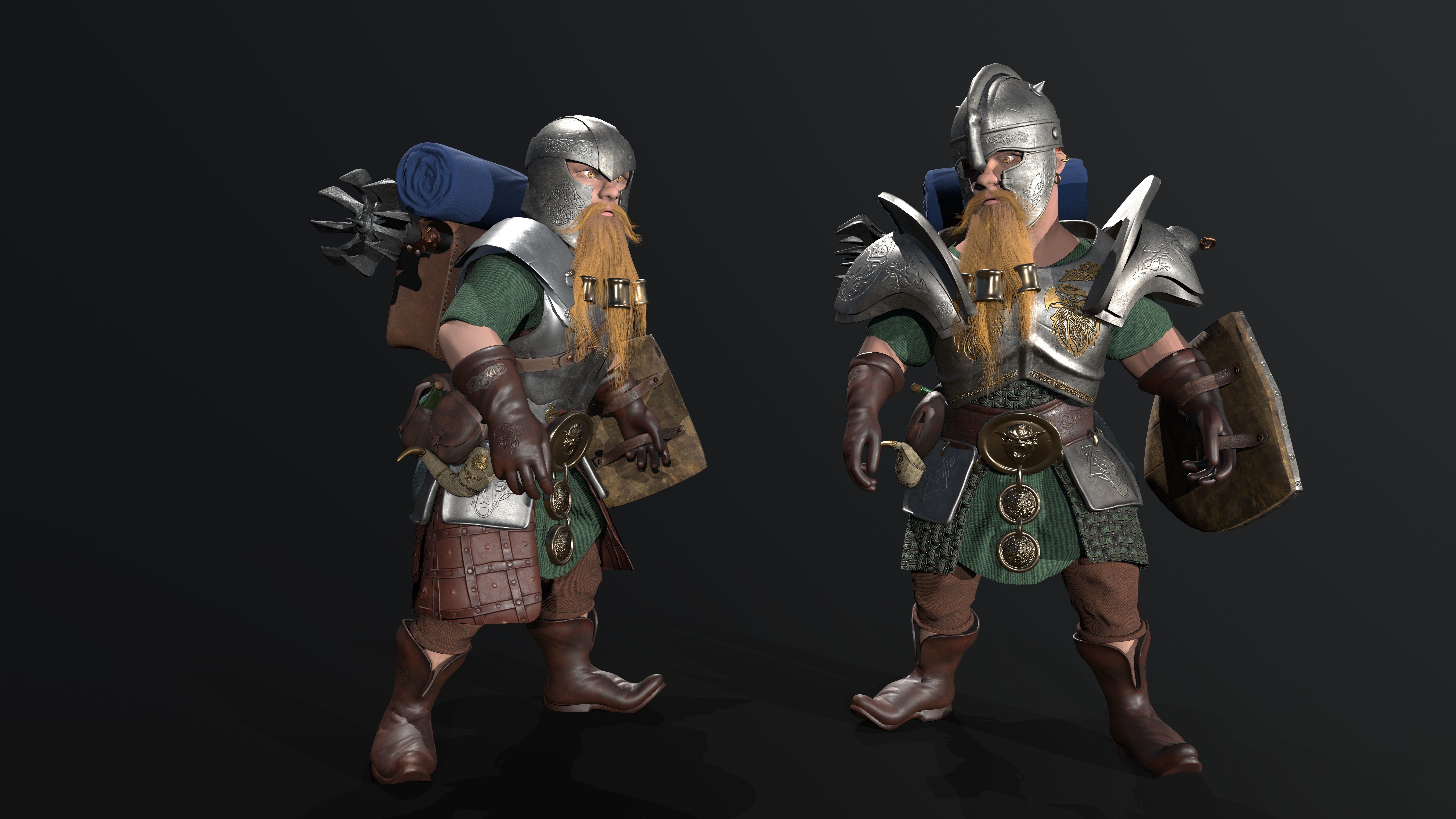 3D model Dwarf Grenadier VR / AR / low-poly | CGTrader