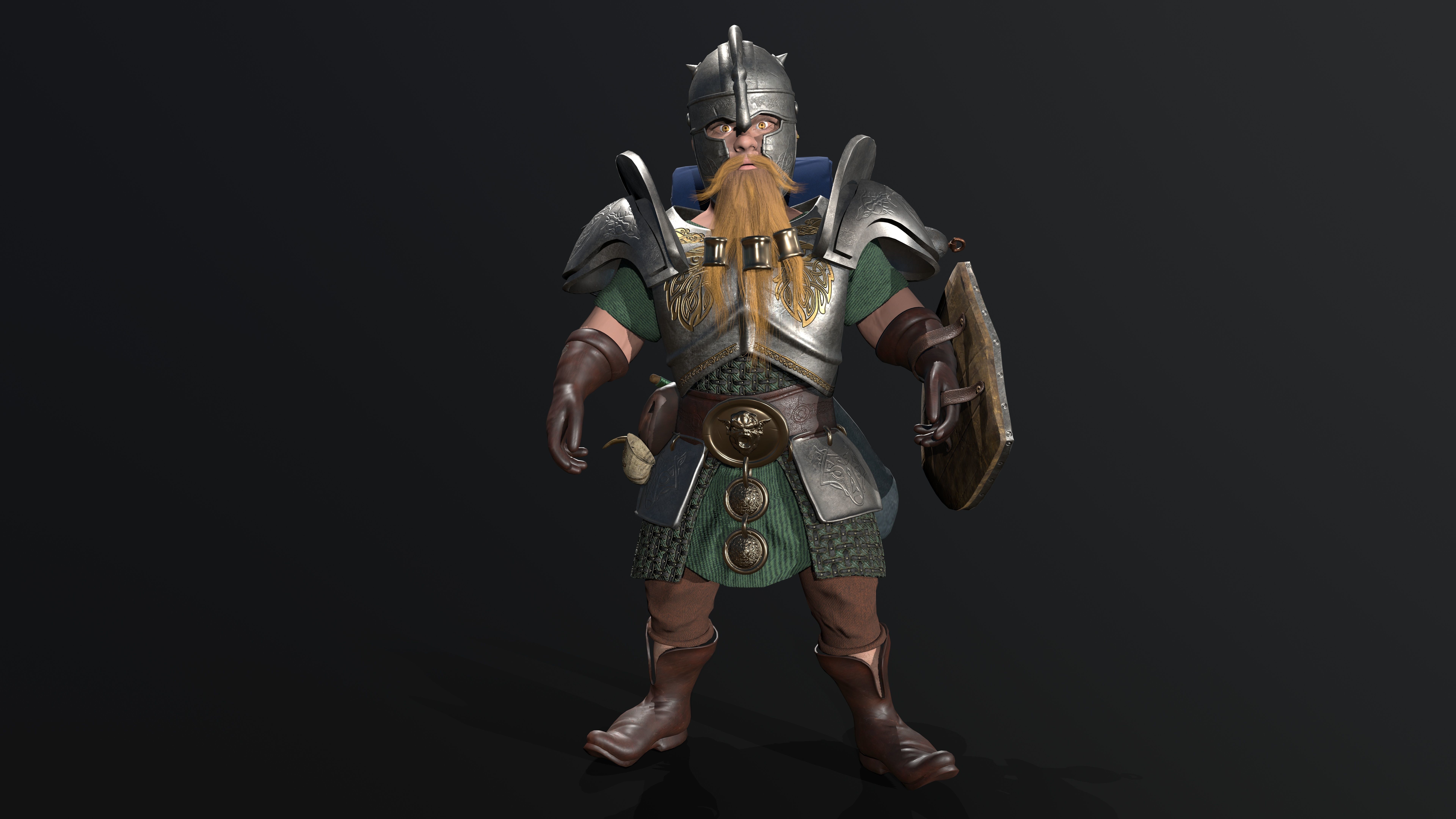 3D model Dwarf Grenadier VR / AR / low-poly | CGTrader
