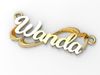 wanda name plate 3D model 3D printable | CGTrader