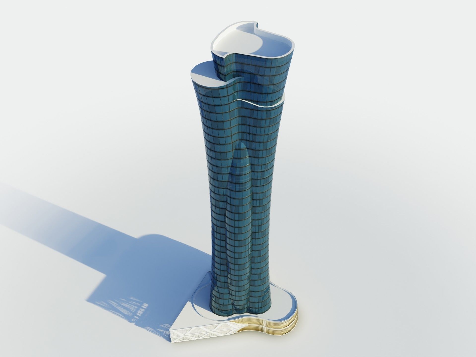 3D model Qiib tower - Qatar doha VR / AR / low-poly | CGTrader