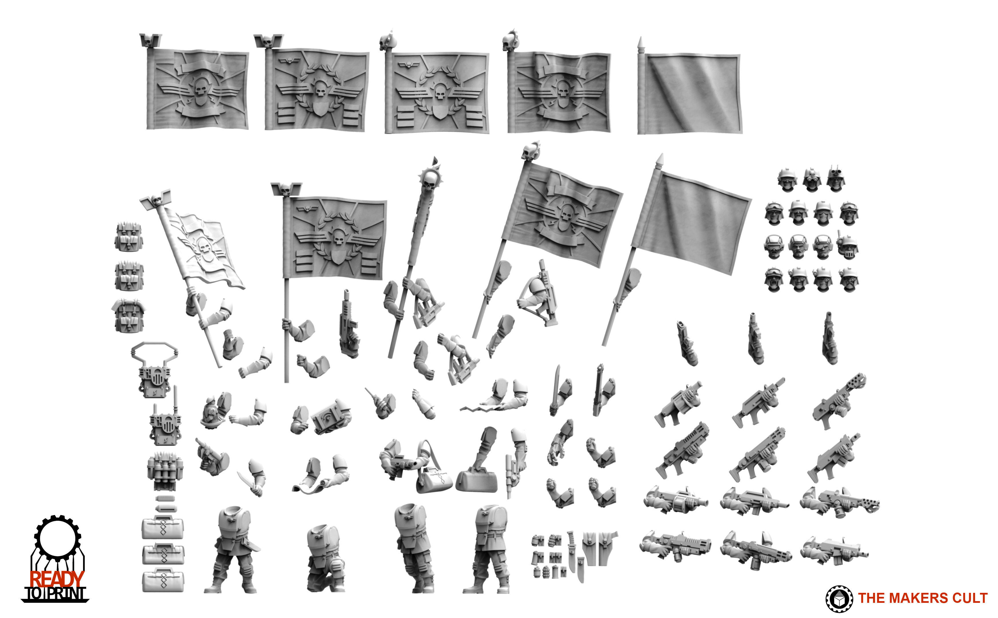 Universal Guard - Command Squad Builder 3D model 3D printable | CGTrader