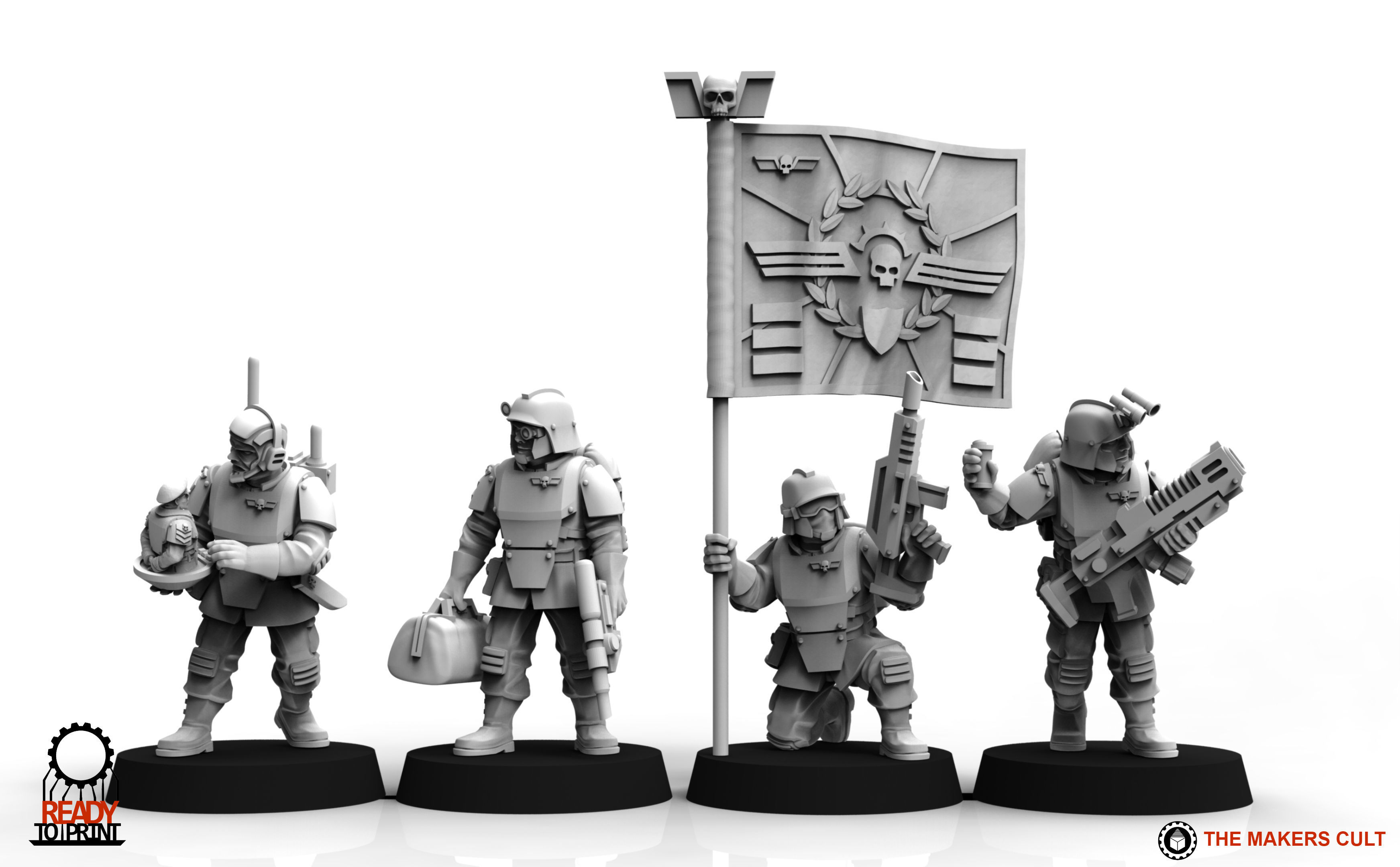 Universal Guard - Command Squad Builder 3D model 3D printable | CGTrader